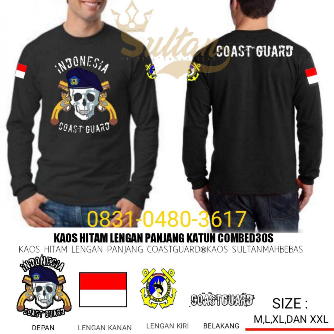 KAOS COAST GUARD//BAJU COAST GUATD LENGAN PANJANG | Lazada Indonesia