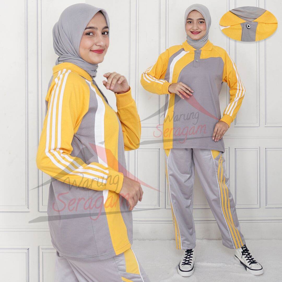 Baju Olahraga Wanita Setelan / Kaos Olahraga 1 Set Terbaru / Stelan ...