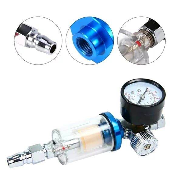 Spray Gun Water Filter Air Pressure Regulator With Gauge | Lazada Indonesia