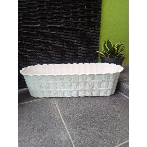 Pot Tanaman Panjang Besar Ukuran 60/Pot Bunga Panjang Jumbo Motif Kayu ...