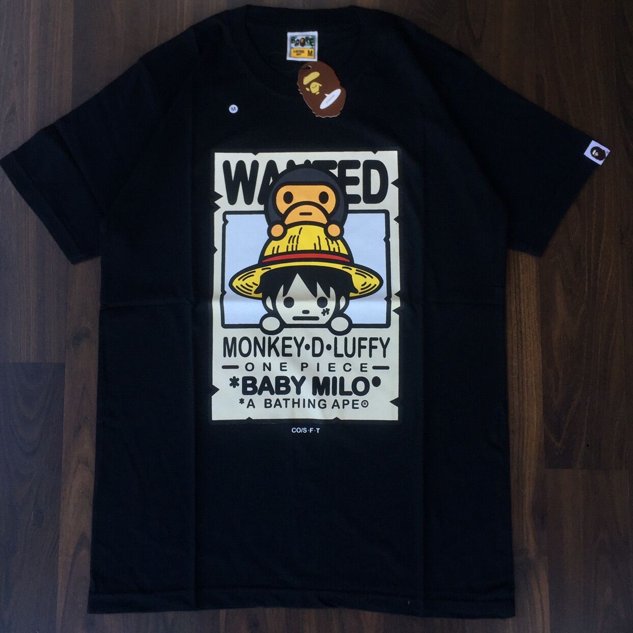 Kaos Bape x One Piece Baju Bape Pria Monkey D Luffy Baby Kaos Bape x One Piece Baju Bape Pria Monkey D Luffy Baby