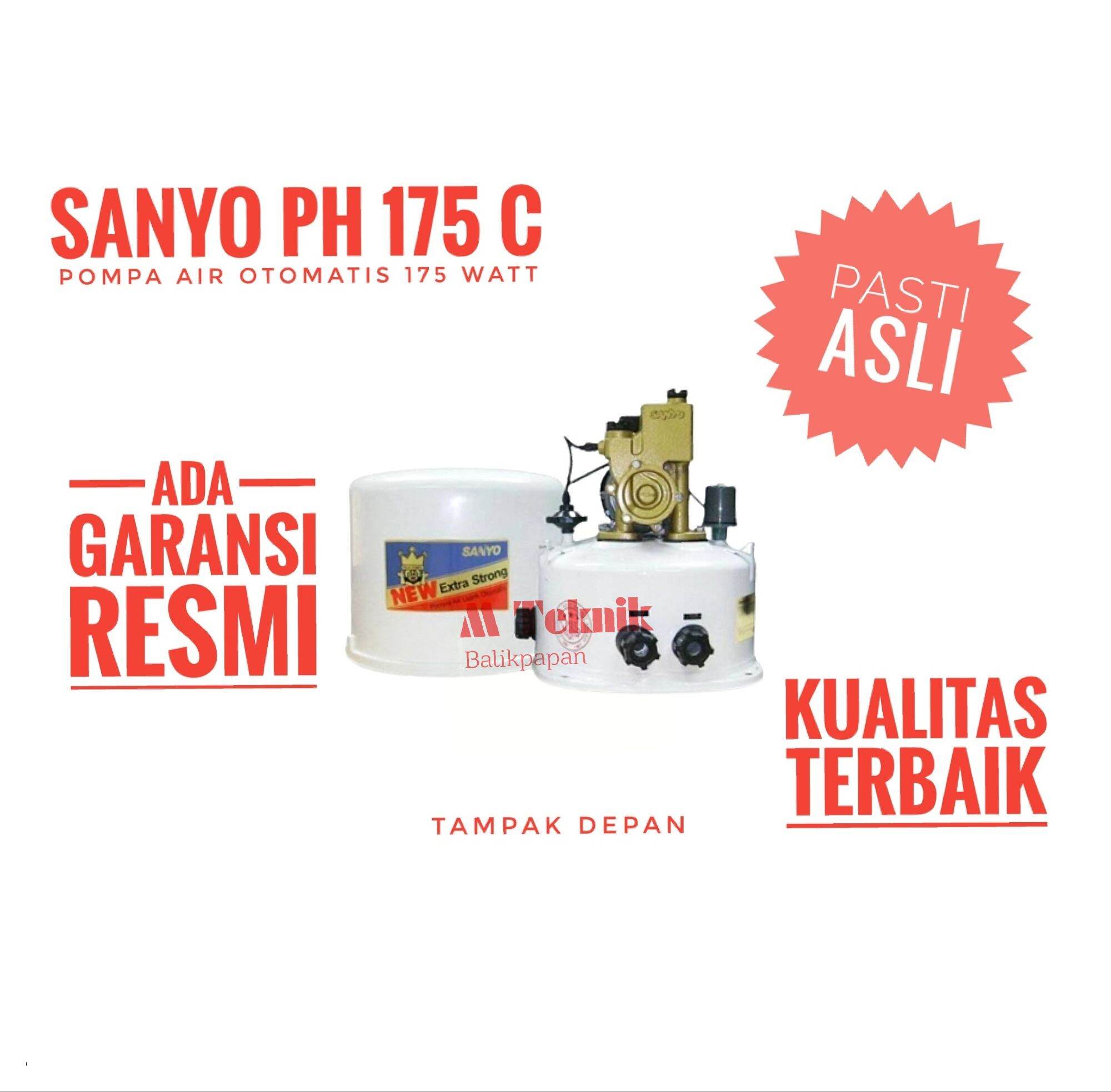 Pompa air Sanyo PH 175 C otomatis tangki bawah 175 watt automatic water pump ph175c | Lazada ...