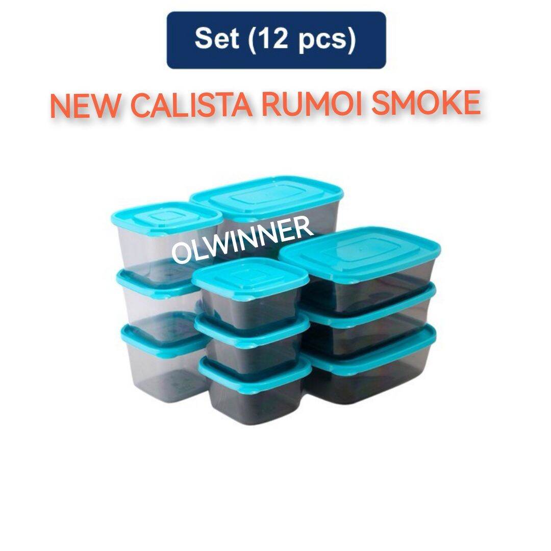 Calista RUMOI Smoke isi 12 pcs/Toples Makanan/Tempat Makanan/Container ...
