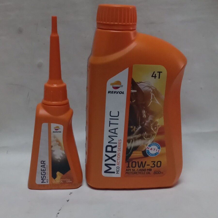 Paket Oli Motor Matic Repsol matic 10W 30 800ml + Oli gardan Repsol ...