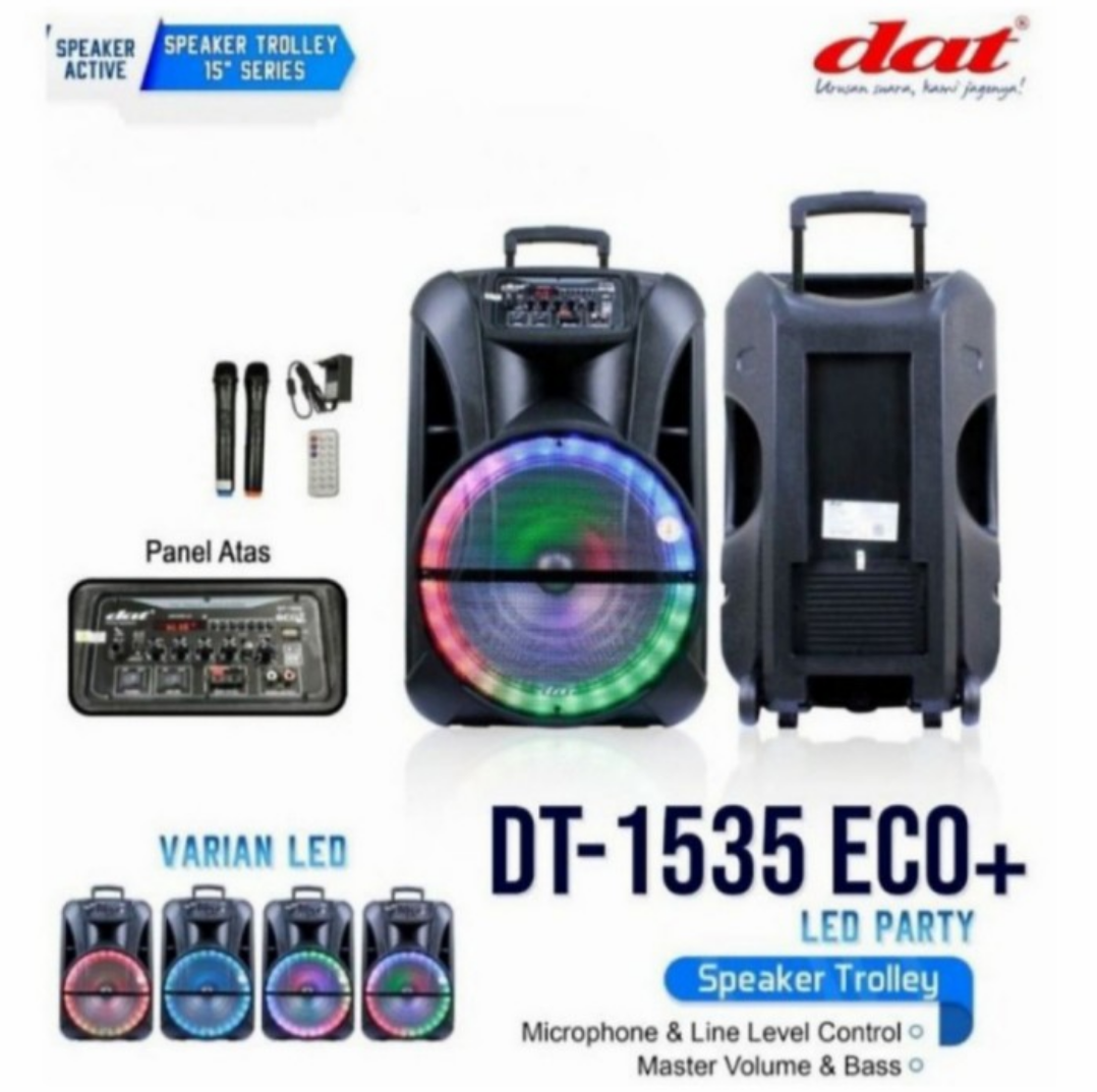 Speaker Aktif 15 Inch Portable Dat Dt 1535 15inch Trolley Dat Dt1535