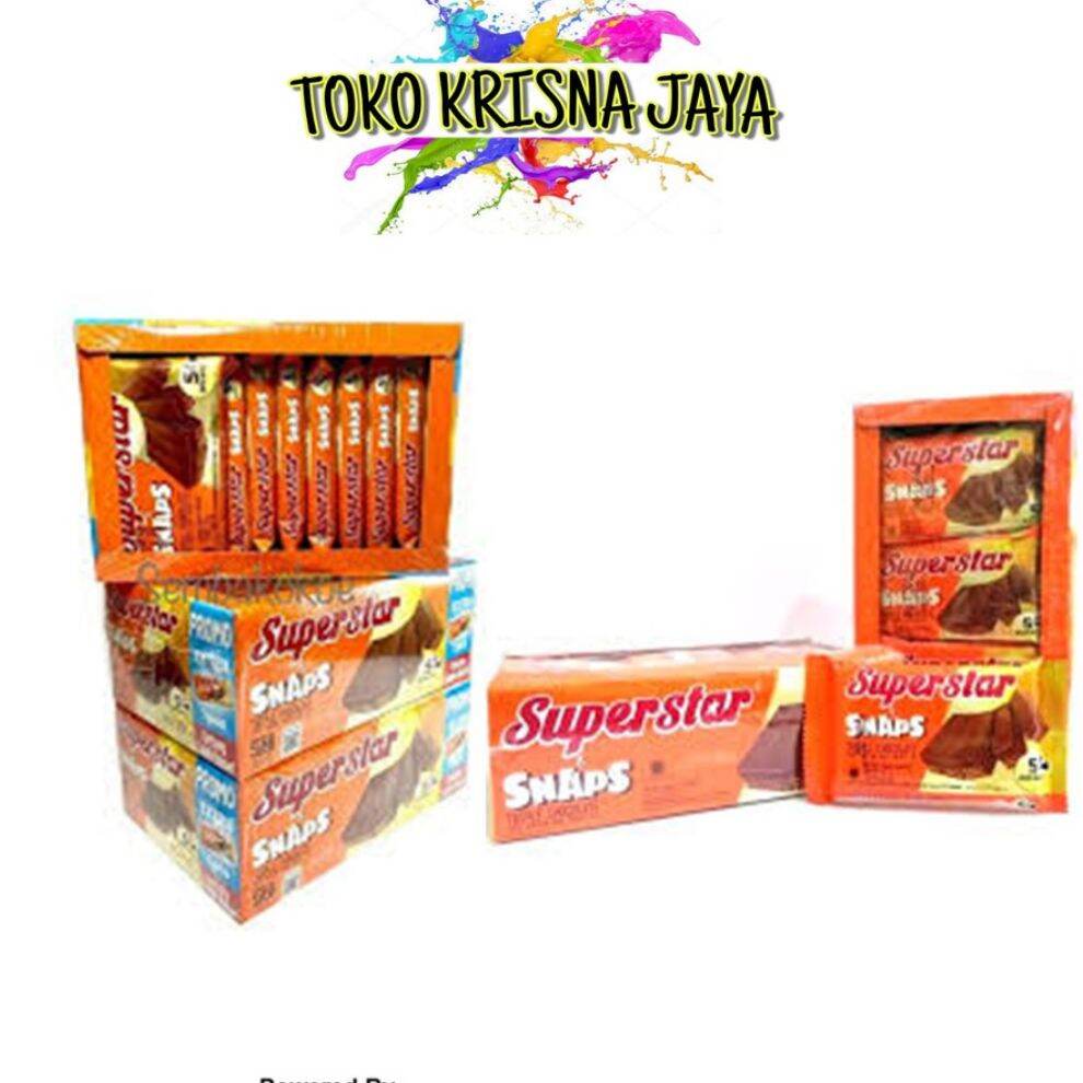 SUPERSTAR SNAPS TRIPLE CHOCOLATE ISI 5 WAFER PER SACHET NETTO 12 PCS X ...