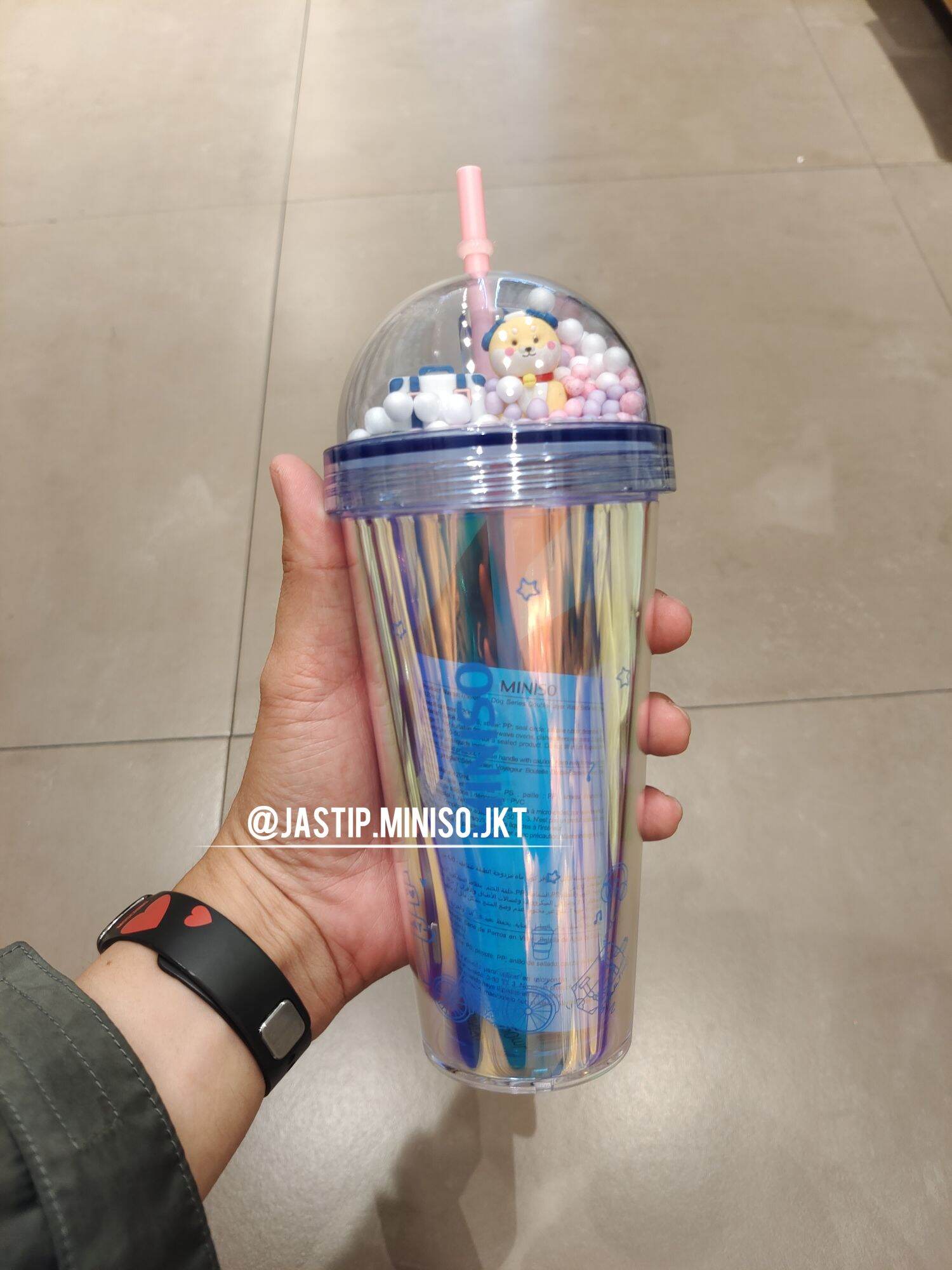 MINISO 🆕 Botol Minum MINI FAMILY SPORTS Tumbler + Sedotan 420ml ...