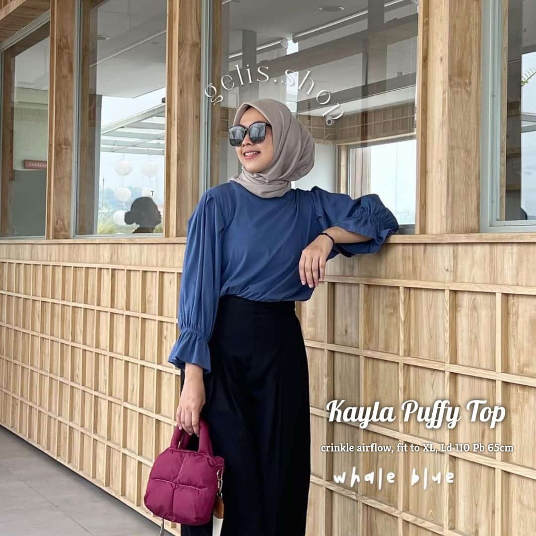 KAYLA PUFFY TOP LABEL JASMINE | Lazada Indonesia