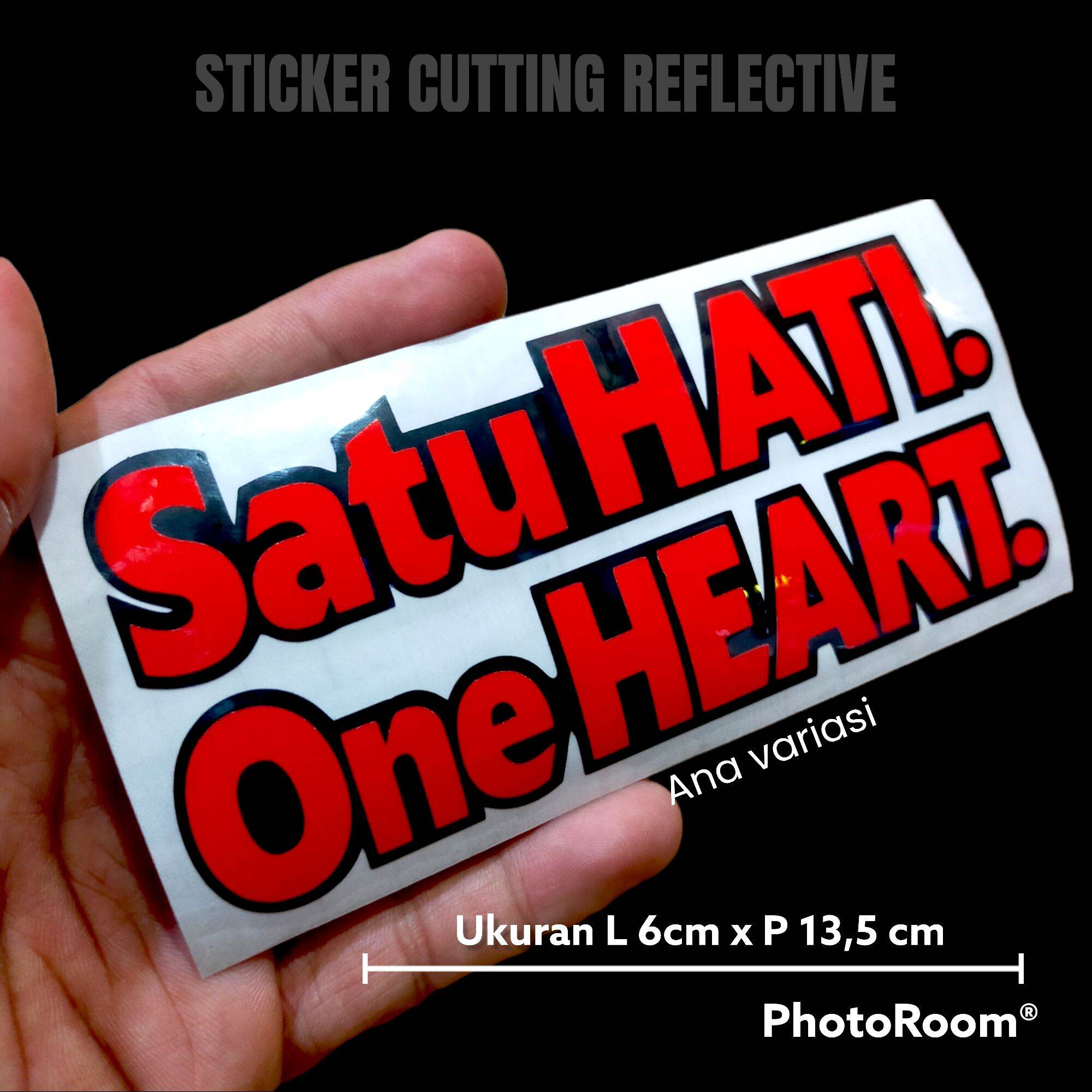 stiker satu hati sticker cutting satu hati reflective stiker Honda satu ...