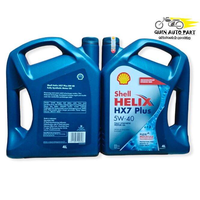 oli shell helix hx7 plus 5w40 4.liter | Lazada Indonesia