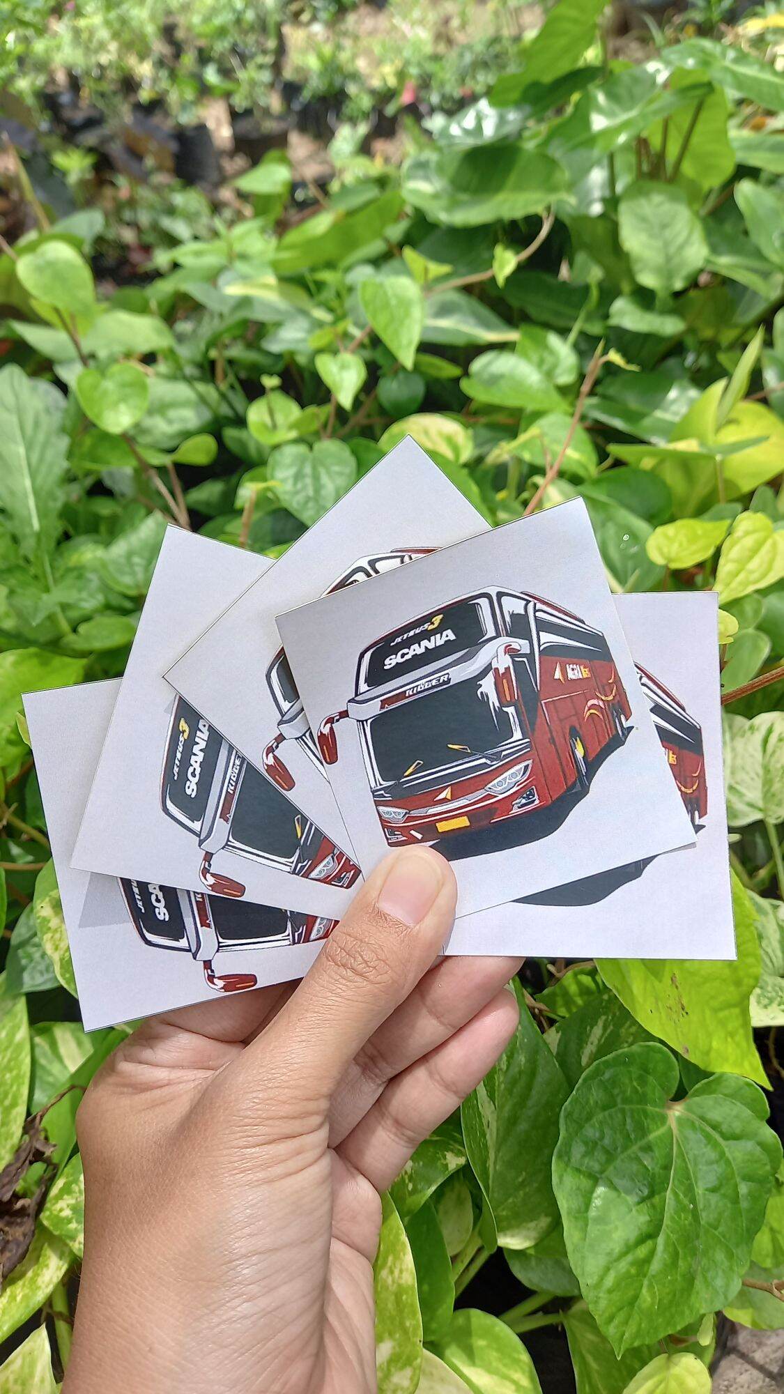 5 stiker bus sticker bis busmania bismania agramas merah marun | Lazada ...