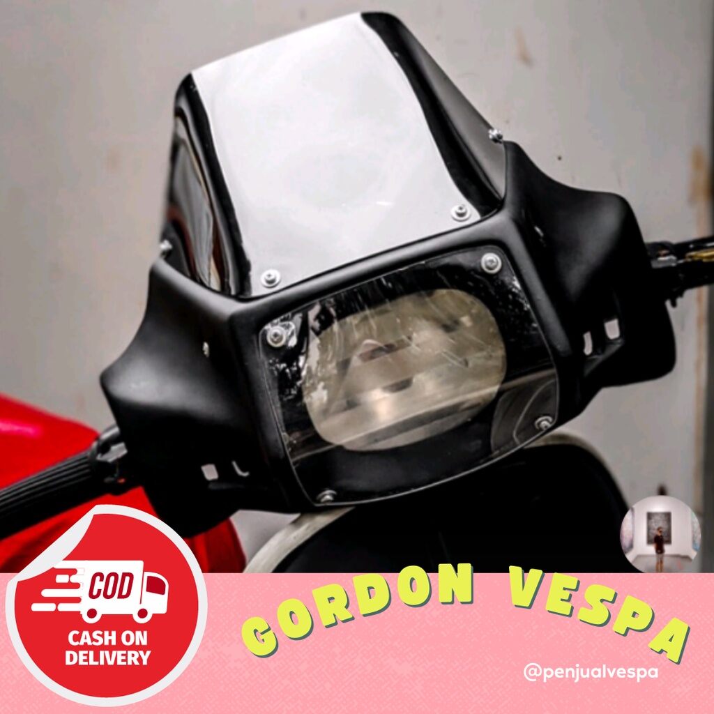 Aksesoris Vespa Gordon Driver Screen Vespa PX Series - Mika Hitam ...