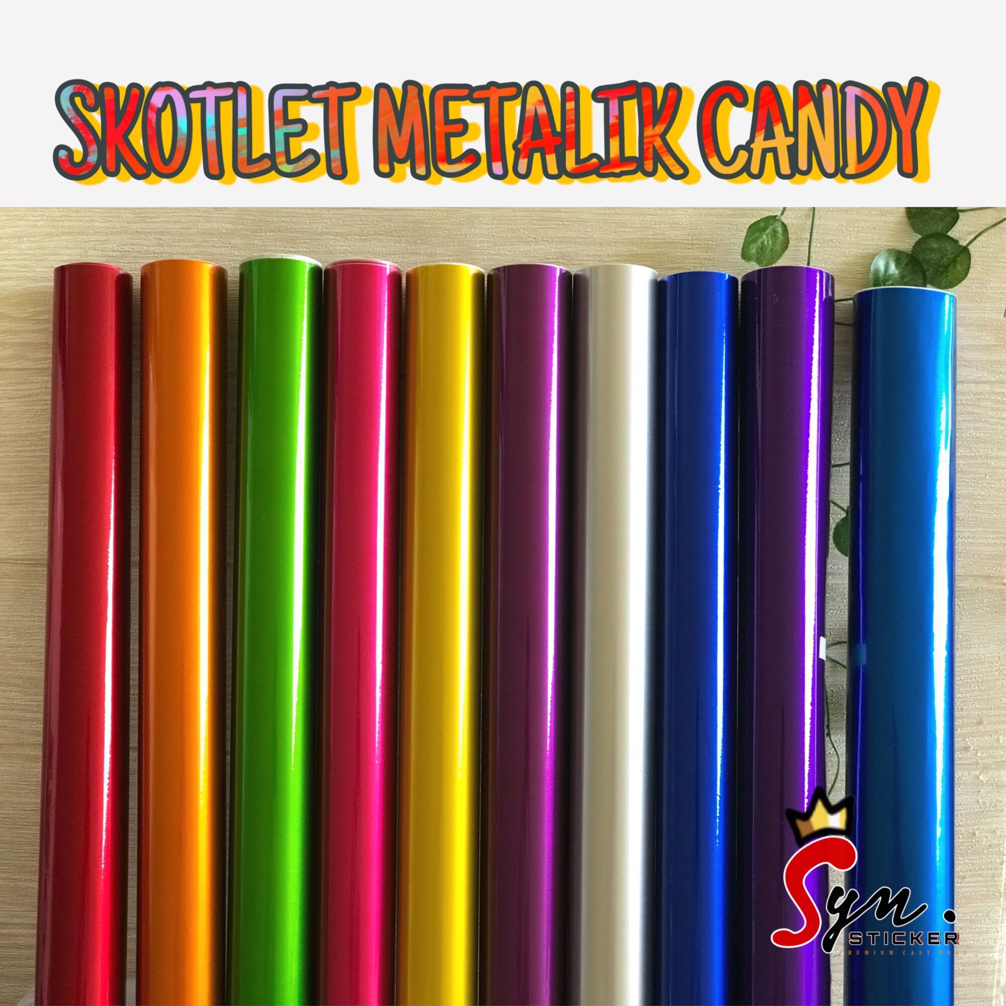 Skotlet metalik candy glossy semua warna profix premium color vinyl (P ...