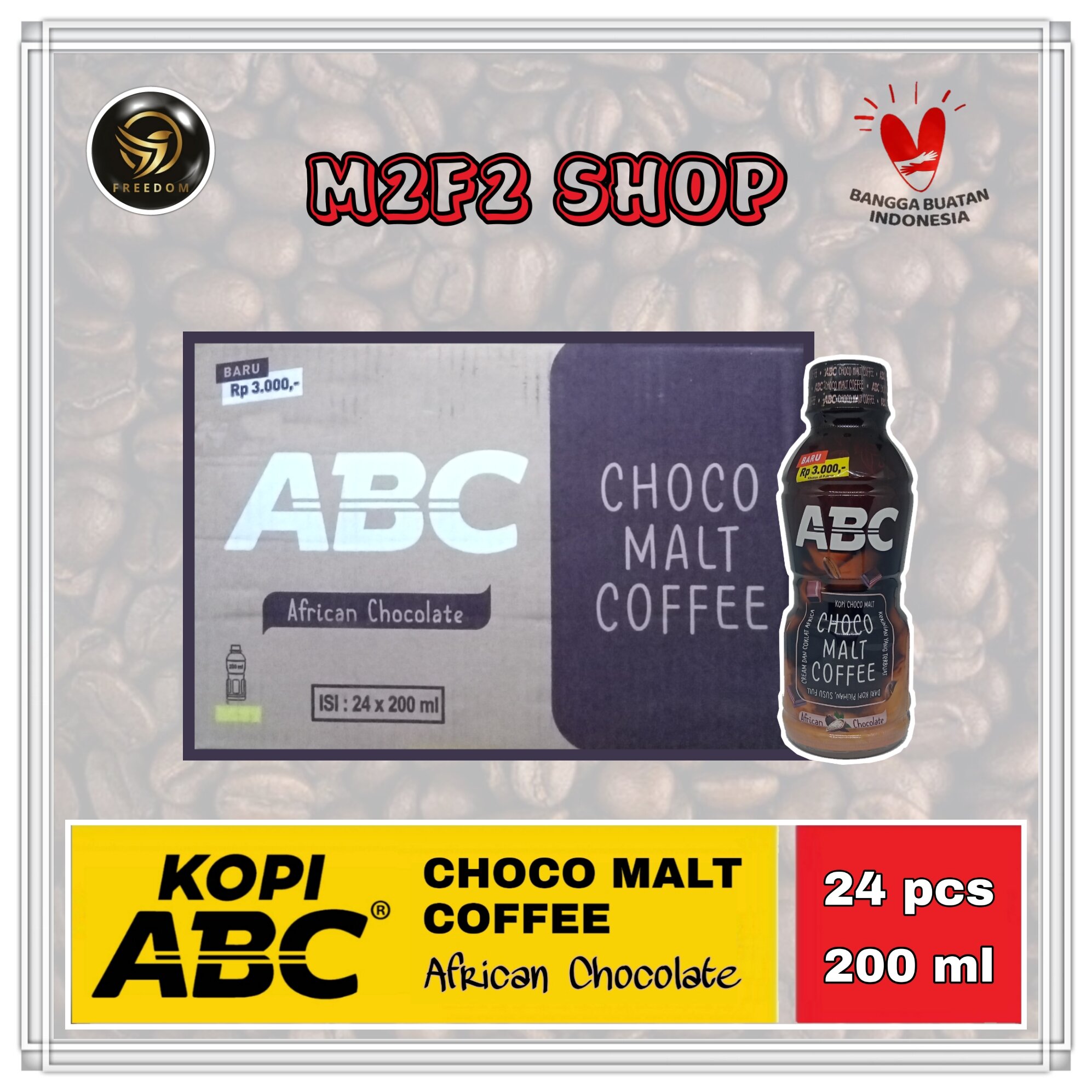 Kopi ABC African Choco Malt Coffee Botol Pet - 200 ml (Kemasan Karton ...
