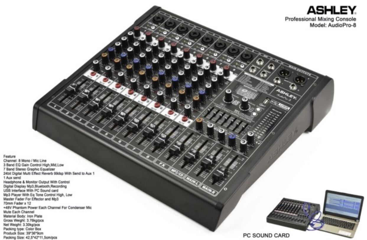 Mixer ashley audio pro 8 | Lazada Indonesia