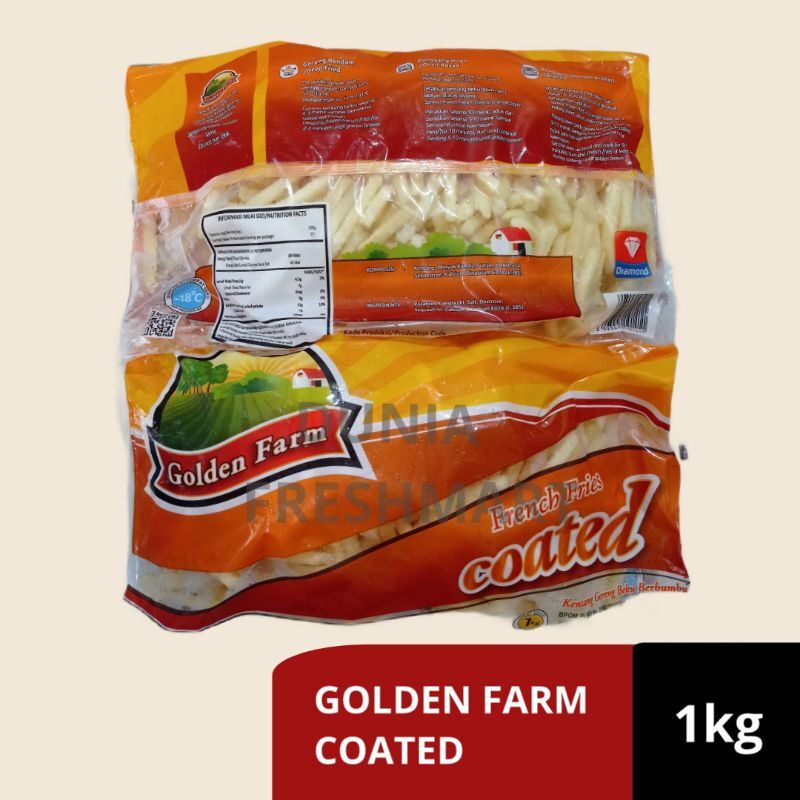 GOLDEN FARM COATED 1KG KENTANG GORENG BERBUMBU FRENCH FRIES | Lazada ...