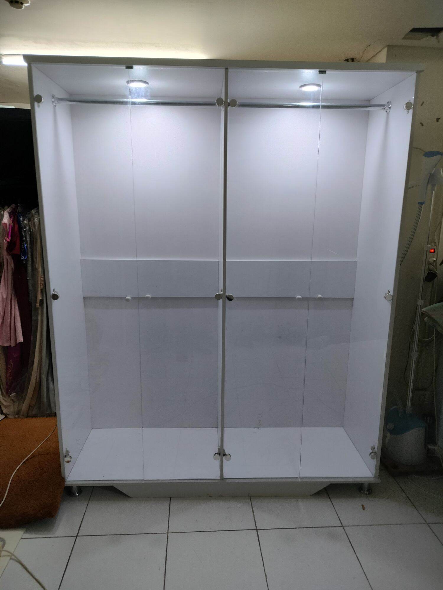 lemari pakaian kaca / lemari baju gamis / lemari gantung kaca / lemari ...