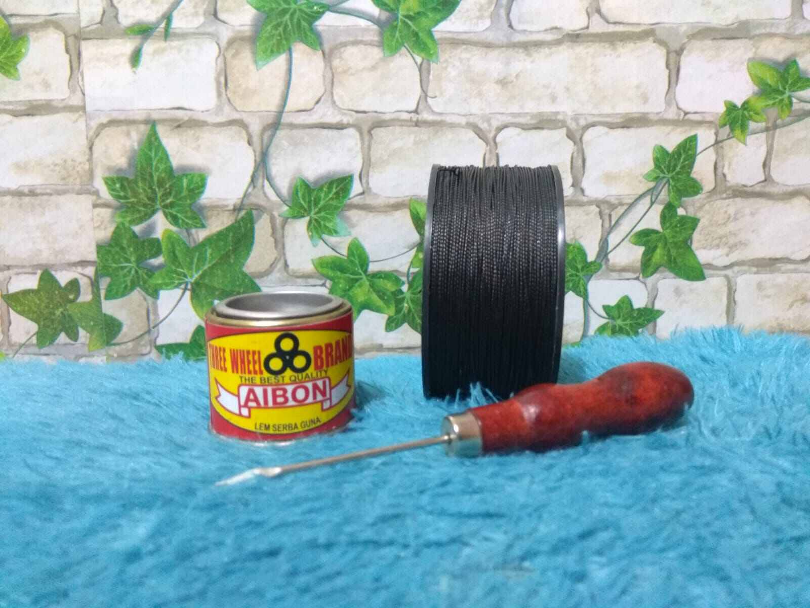 paket jarum+lem+benang nilon hitam ukuran besar | Lazada Indonesia