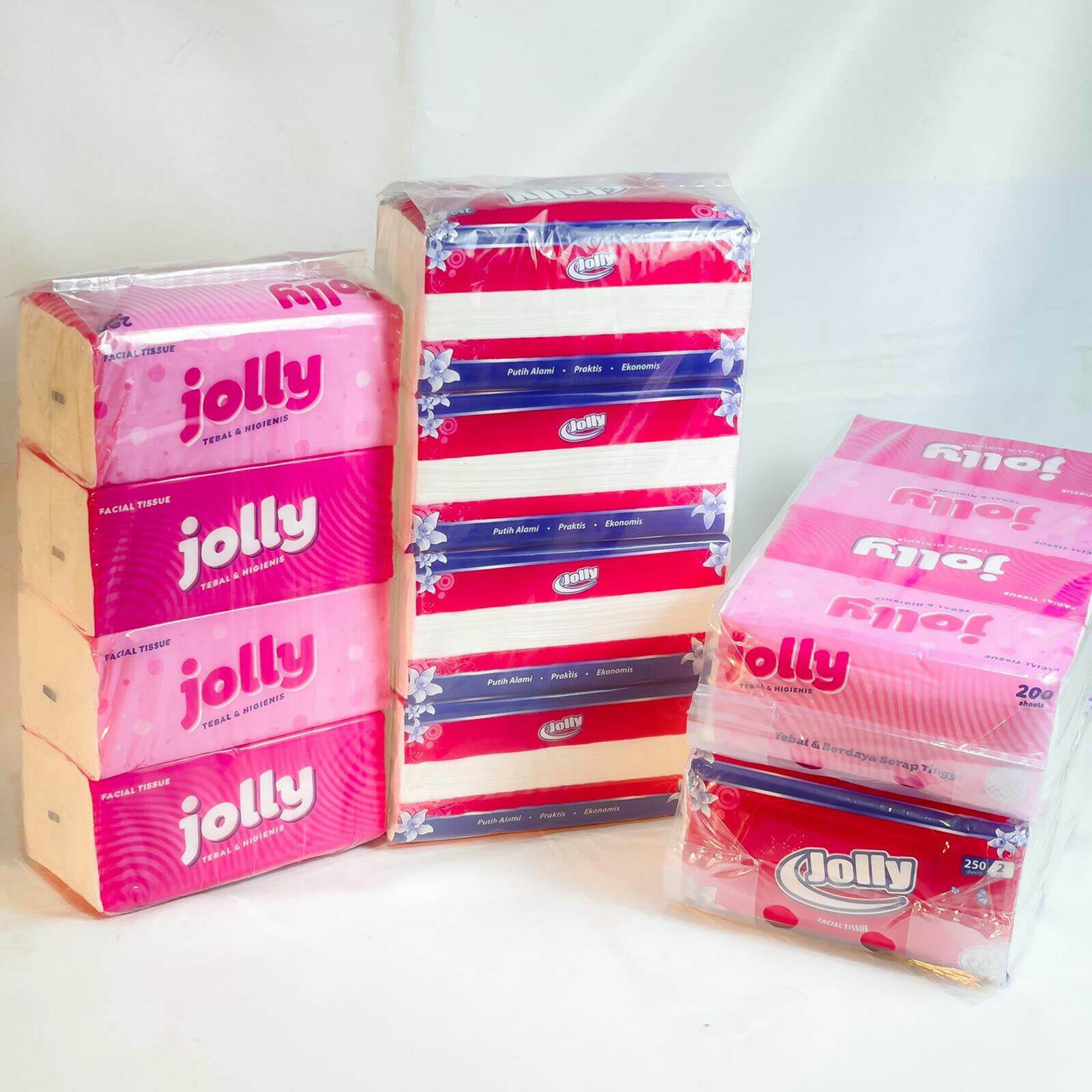 Tissue jolly tissue faccial 250 sheet isi 4 pack | Lazada Indonesia