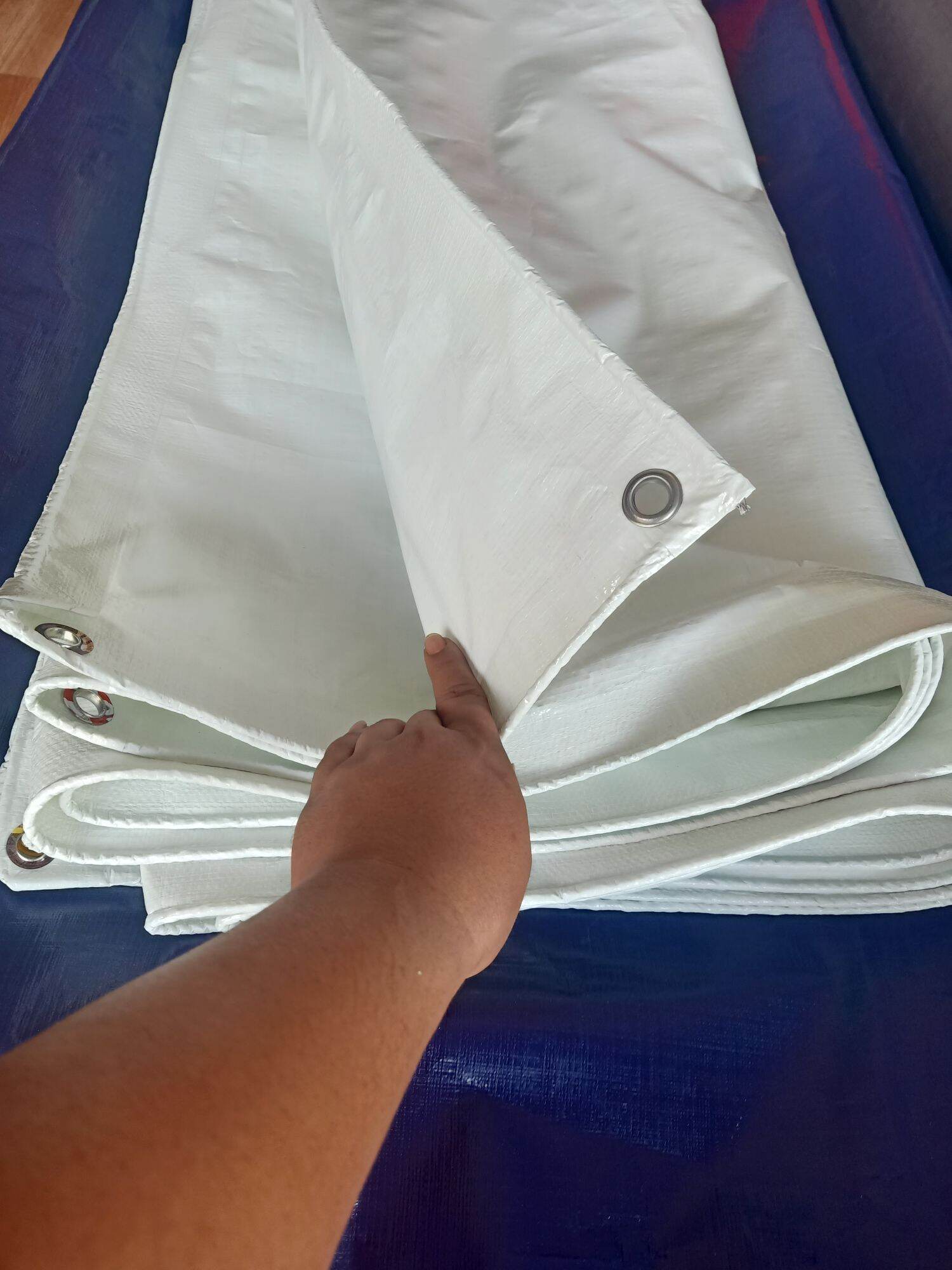 terpal A5 ukuran 4x4m warna putih polos. | Lazada Indonesia