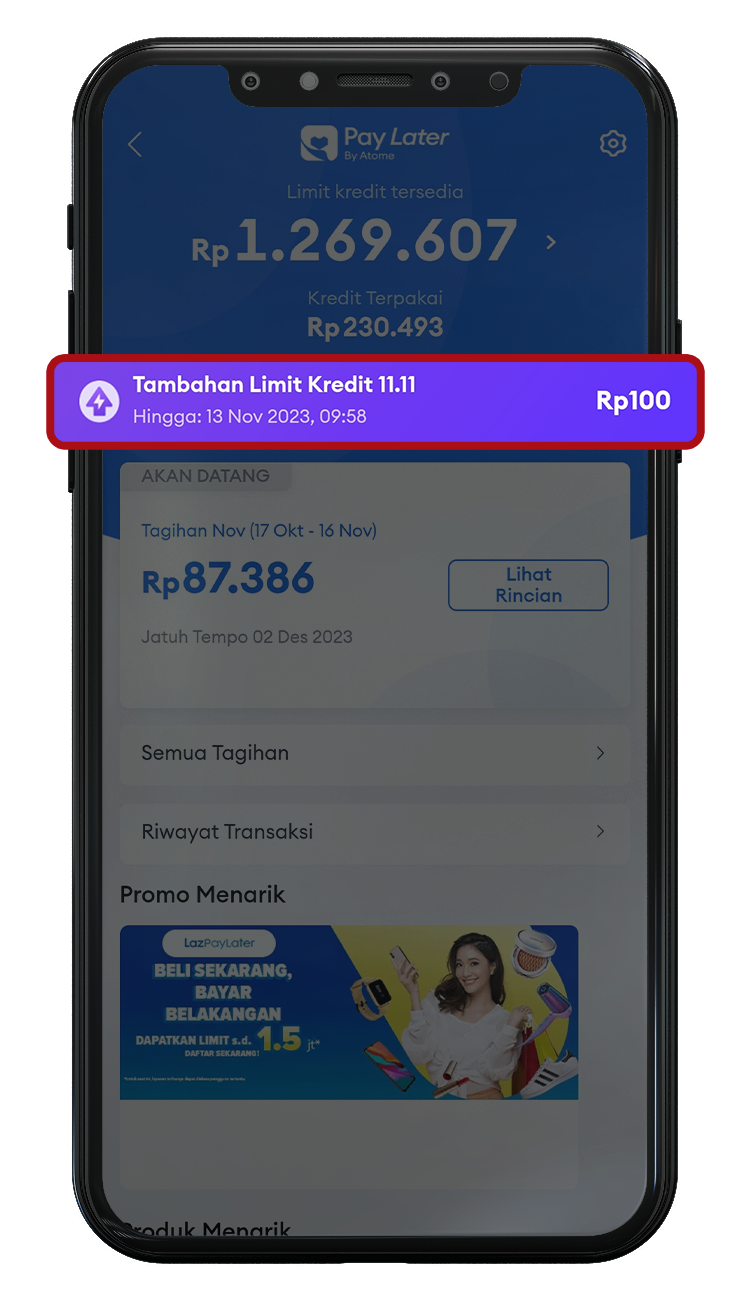 Pertanyaan Seputar Limit Pay Later | Lazada