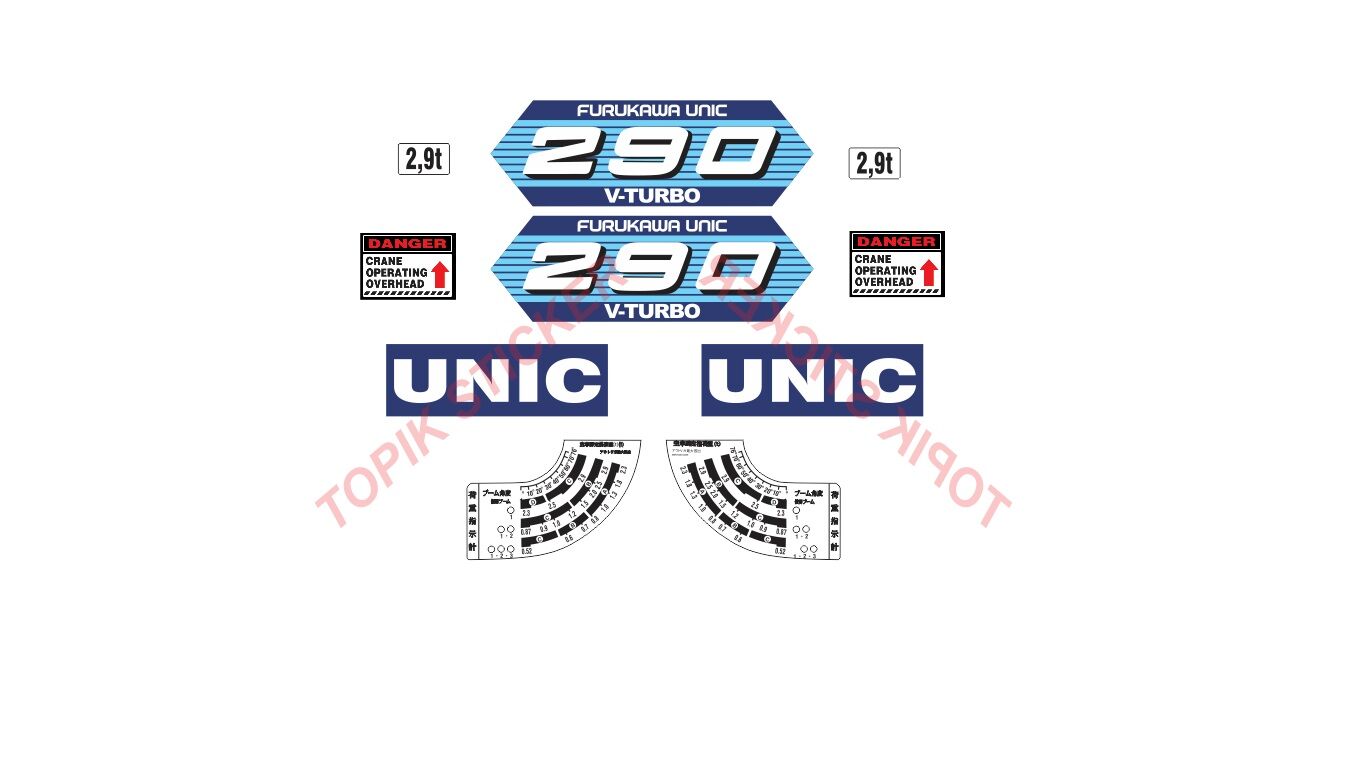 Stiker Truck Mounted CRANE Unic 290 Decal Alat Berat | Lazada Indonesia