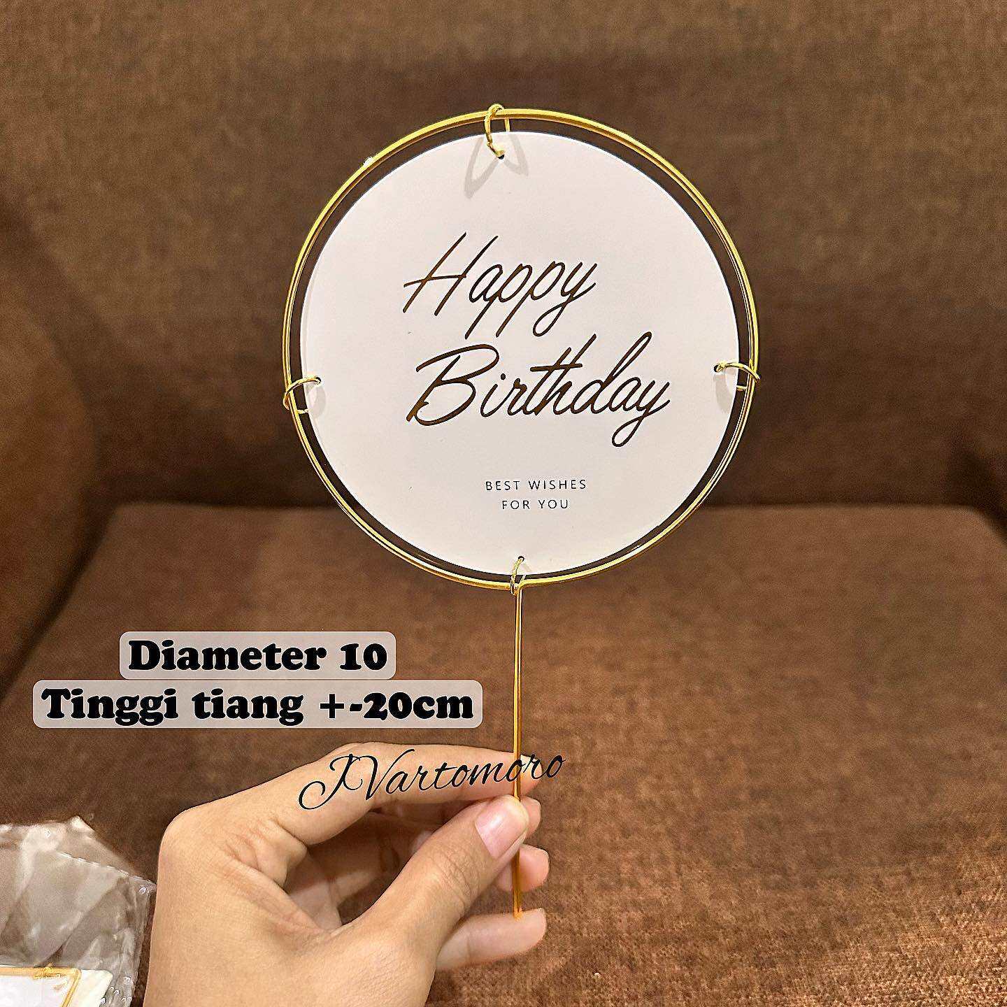 CAKE TOPPER BENTUK BULAT KOTAK BESI | Lazada Indonesia