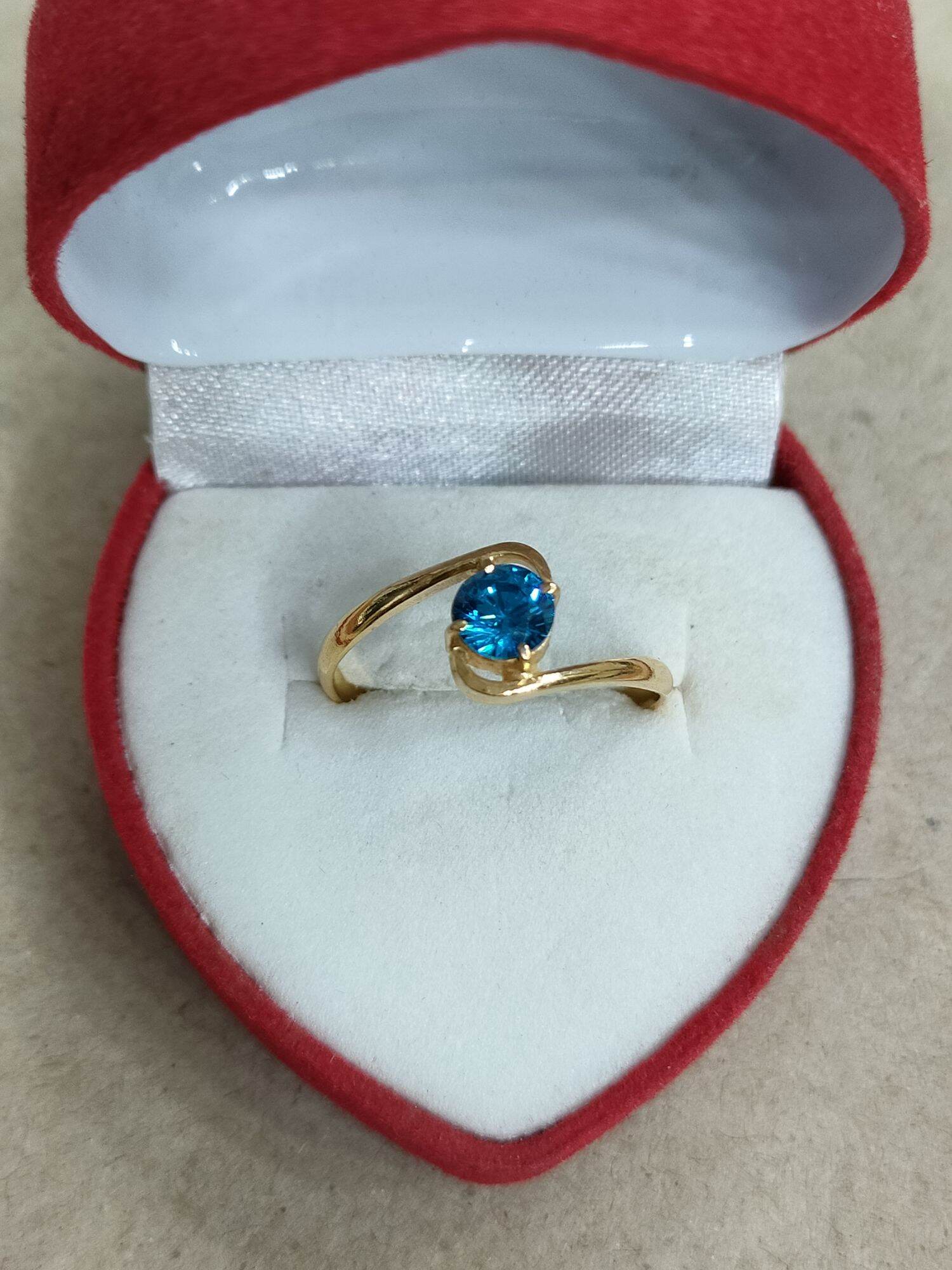 cincin silang mata biru topaz 1 gram emas muda | Lazada Indonesia cincin silang mata biru topaz 1 gram emas muda | Lazada Indonesia