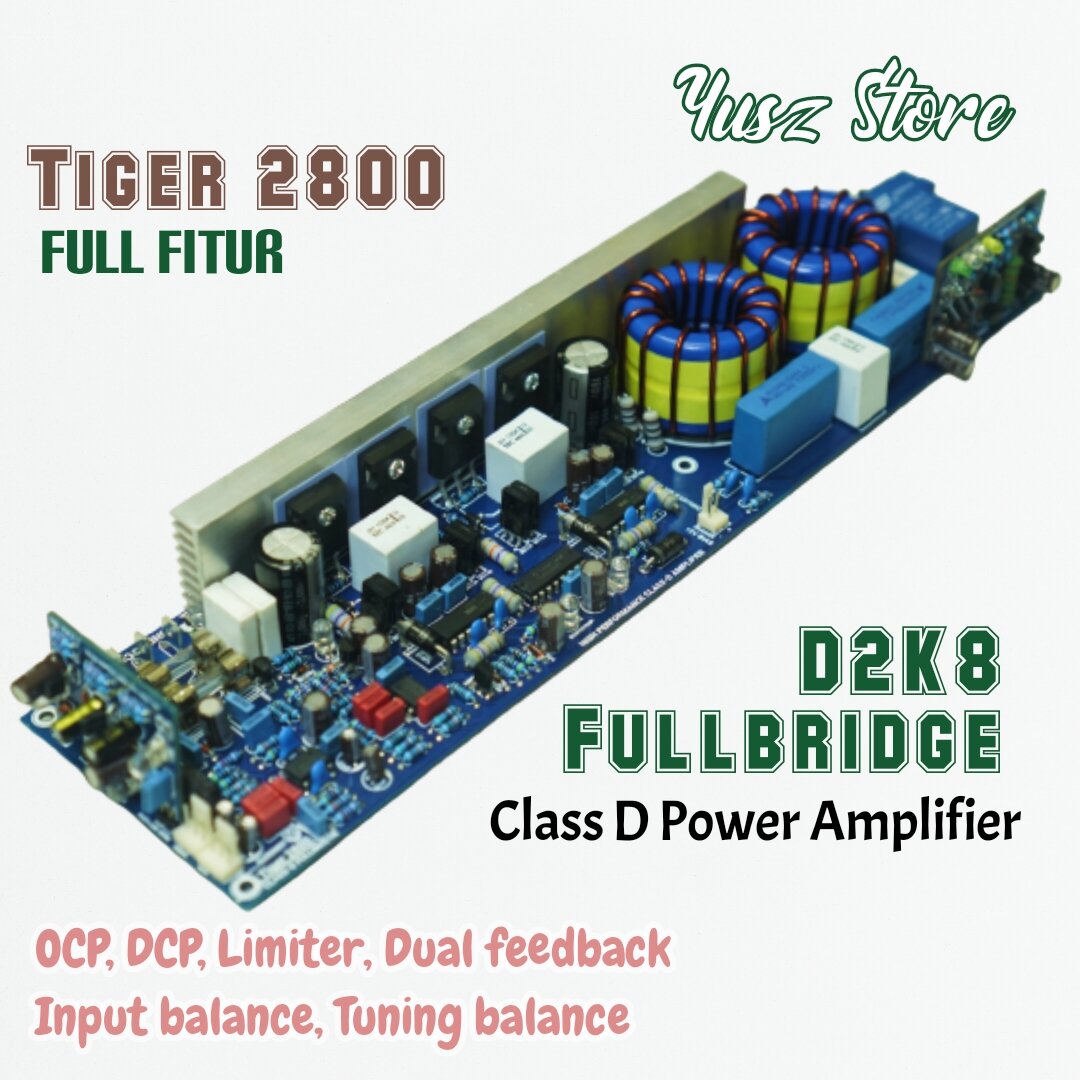 Kit Class D Tiger 2800 D2k8 Fullbridge Power Amplifier 2800w | Lazada Indonesia