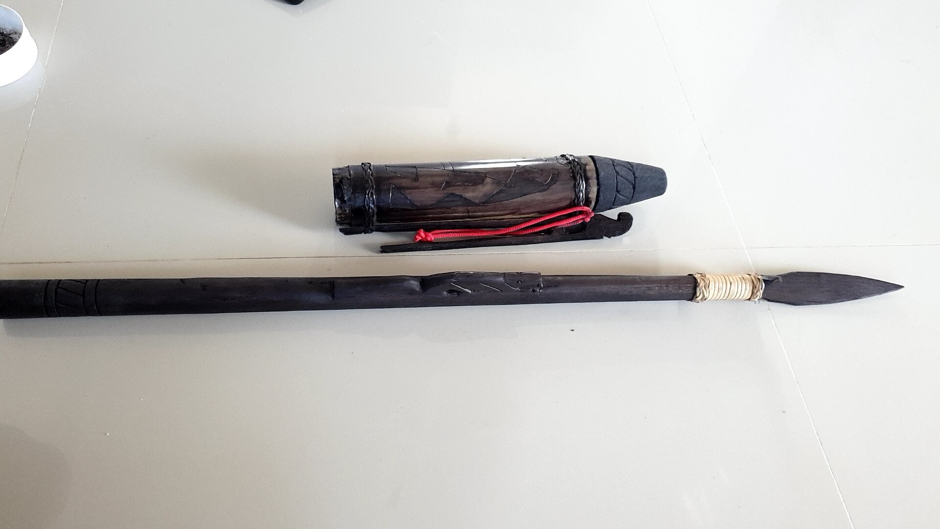 Sumpit khas etnik dayak sumpit dari kayu ulin khas khalimantan panjang ...