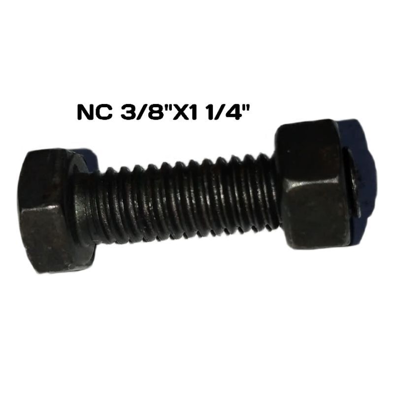 Baut Mur BESI HITAM KUNCI 14 PANJANG 3.1 CM NC 3/8 X 1 1/4 ISI 100 PCS ... Baut Mur BESI HITAM KUNCI 14 PANJANG 3.1 CM NC 3/8 X 1 1/4 ISI 100 PCS ...