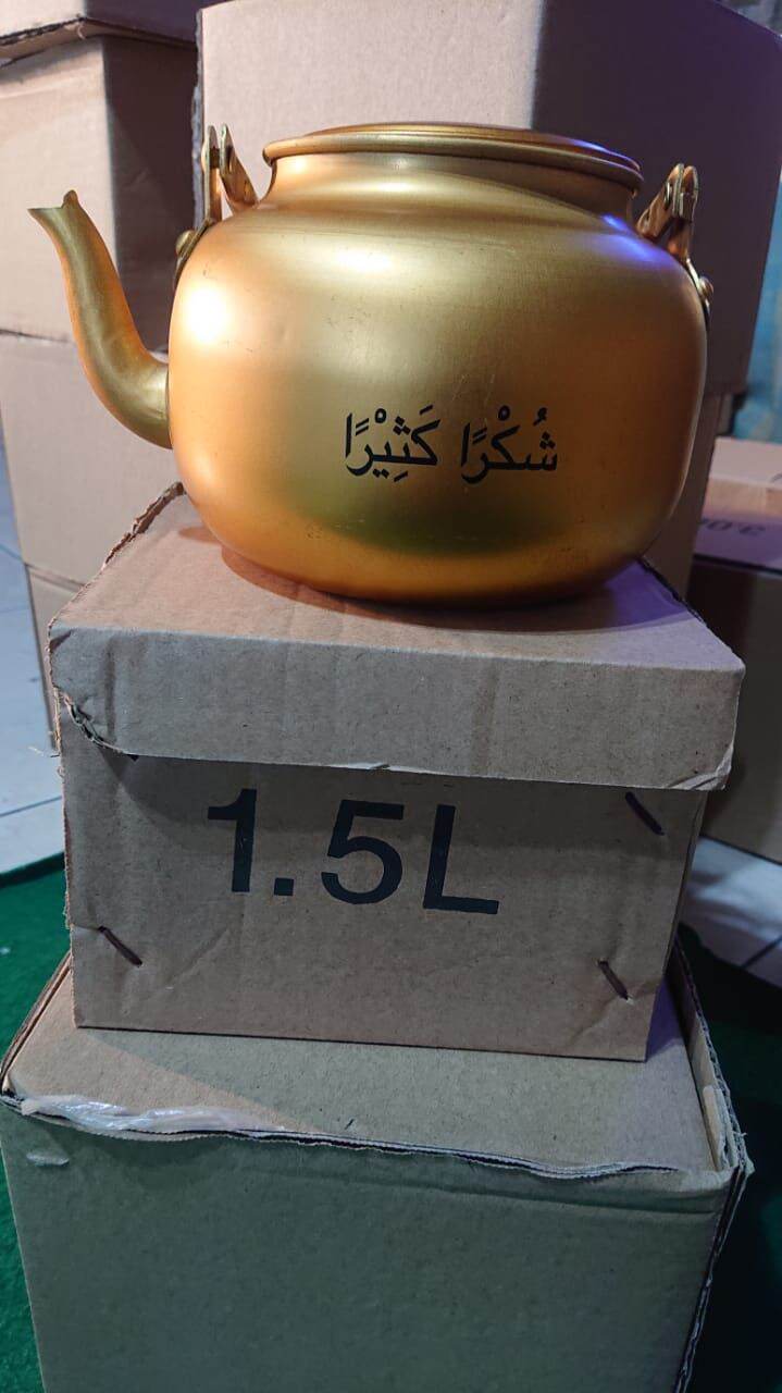 Teko Arab Emas 1,5 Liter Teko Stainless Oleh Oleh Haji & Umroh Teko ...