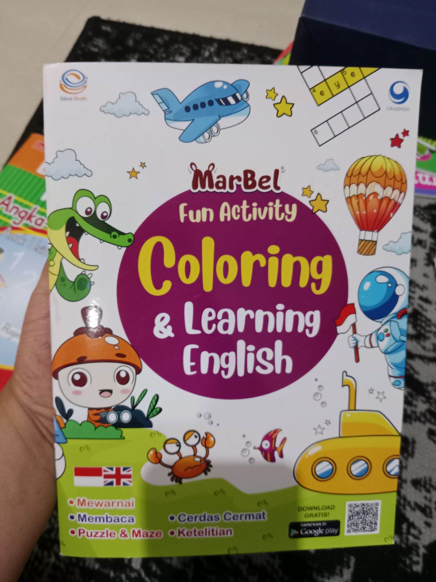 marbel fun activity coloring & learning english | Lazada Indonesia