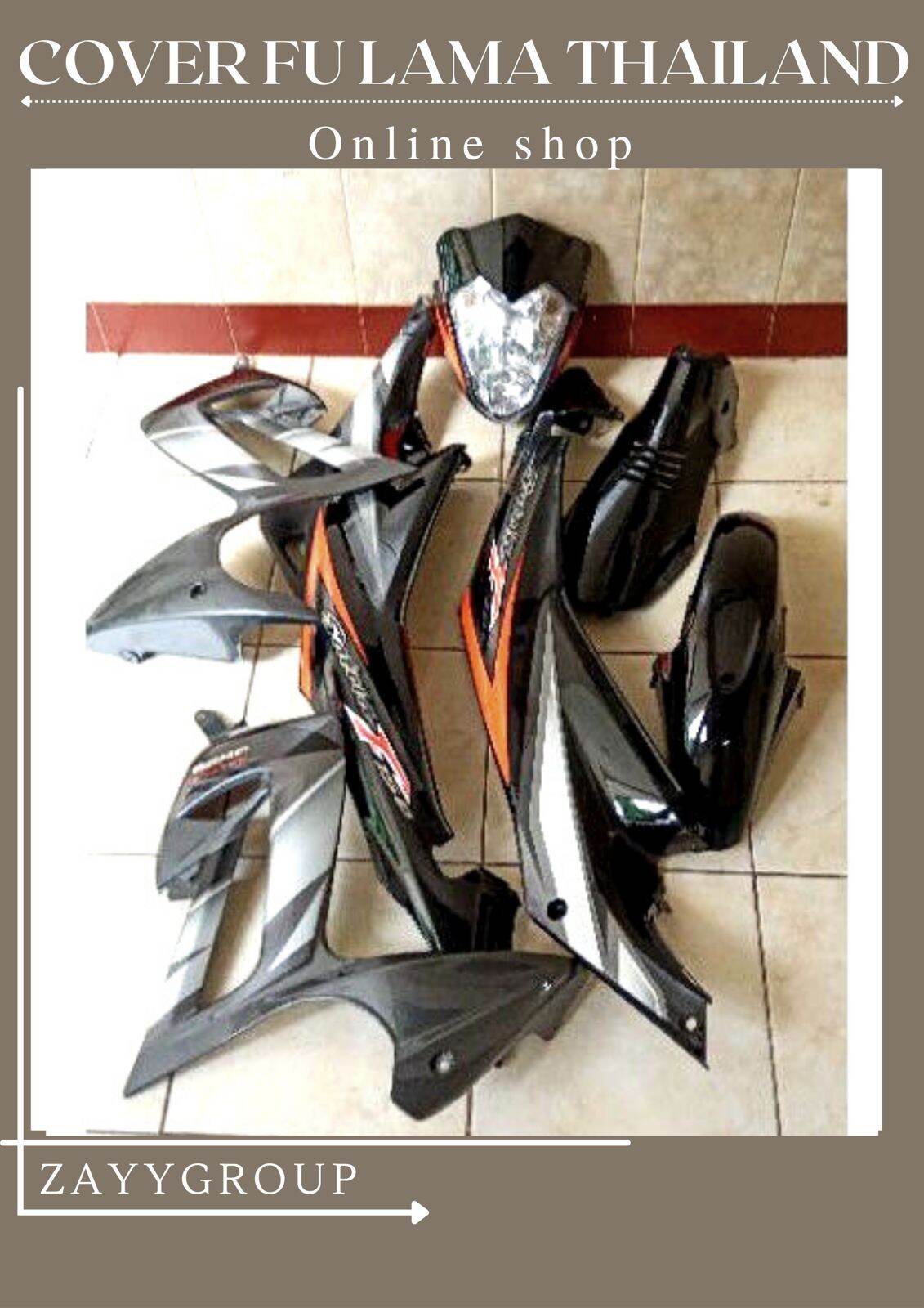 Full Body Alus Suzuki Satria Fu Lama Thailand Warna Abu-abu | Lazada ...