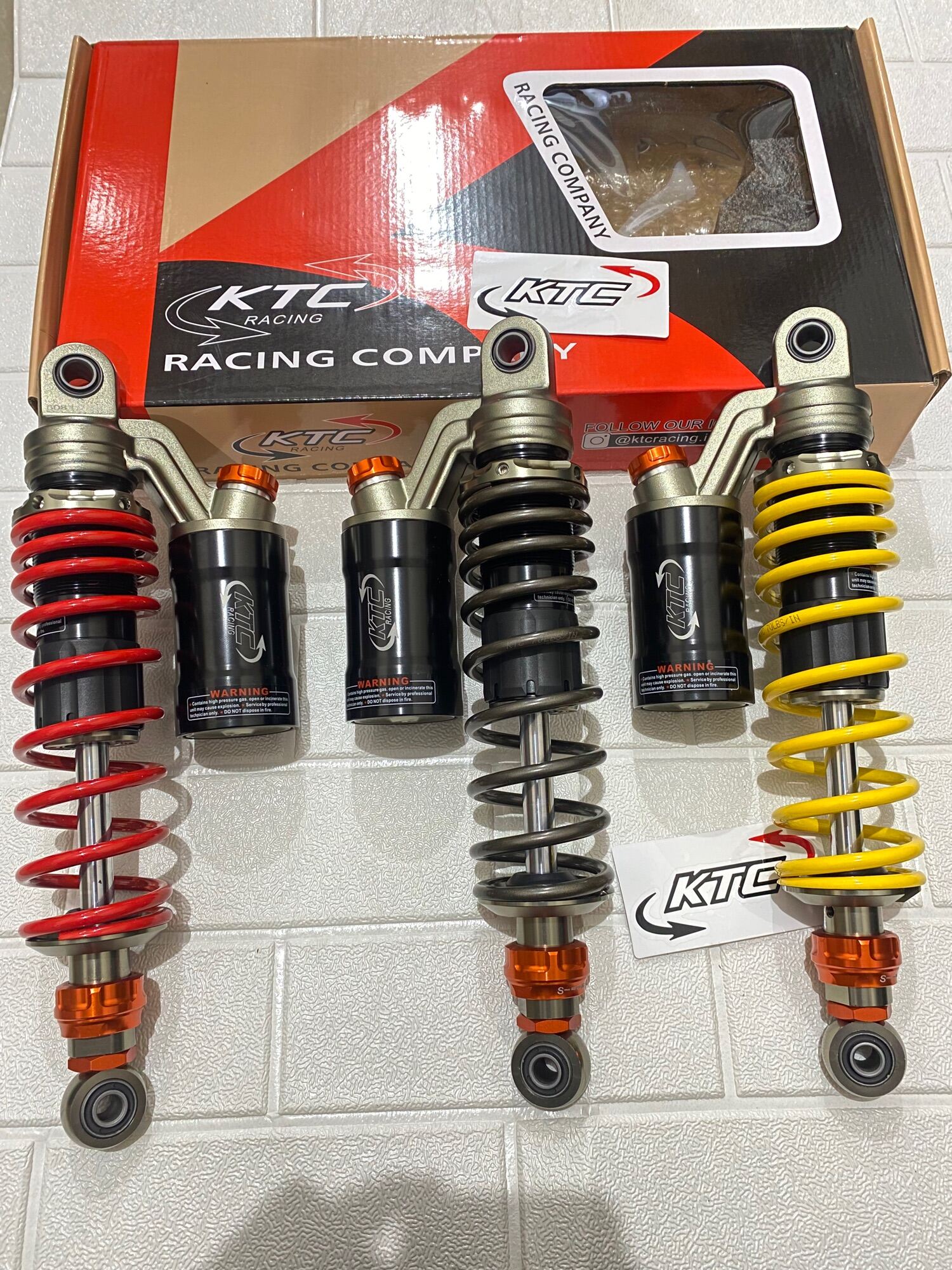 shock ktc ukuran 320 skok ktc titanium merah kuning original | Lazada ...