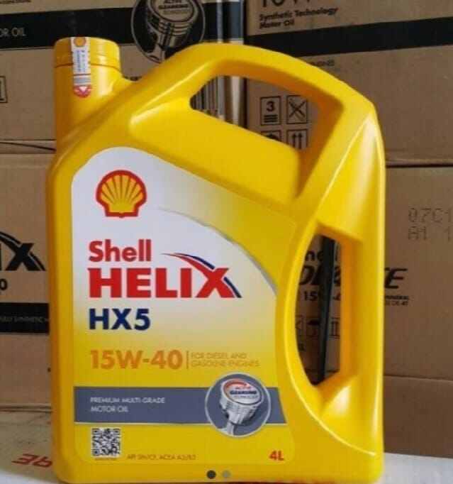 Shell hx 5/helix 4 liter sae 15w-40 untuk jenis mesin diesel dan bensin ...