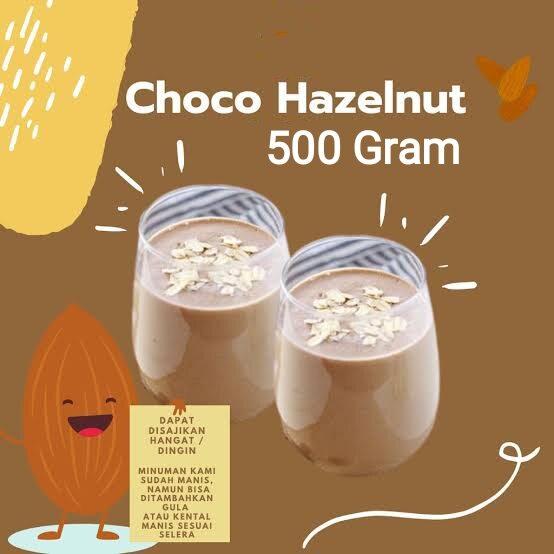 Serbuk Minuman Rasa choco hazelnut 500gram sudah mix gula kualitas ...