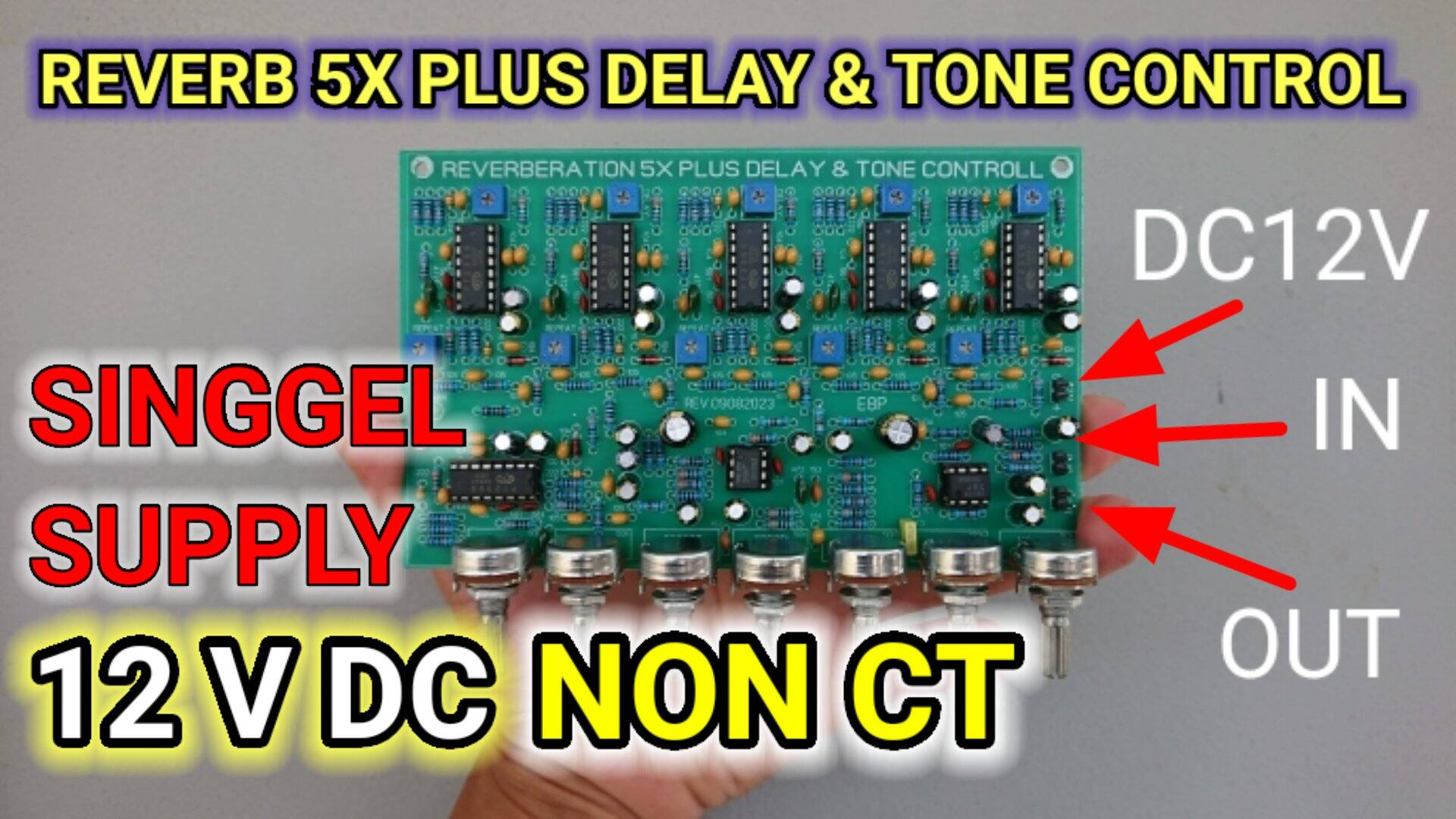 Kit reverb 5X plus delay dan tone control singgel suply | Lazada Indonesia