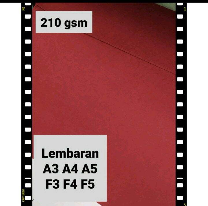 Kertas Bc Merah Maroon 180gsm A2 A3 A4 A5 F4 F5 Custom Ukuran | Lazada ...