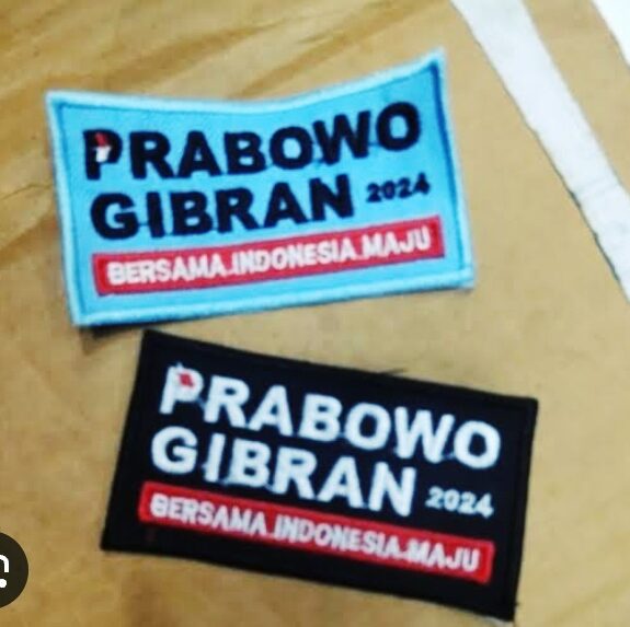 Logo patch Prabowo Gibran 2024 terbaru / bordir logo 1 set Prabowo ...