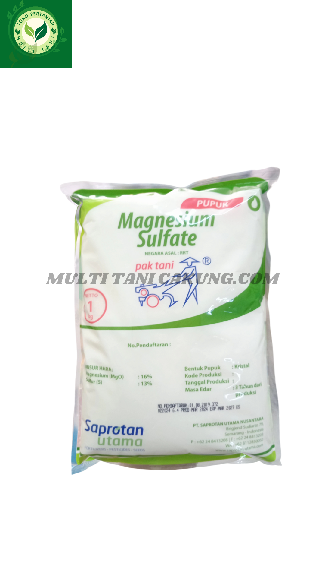 PUPUK MAGNESIUM SULFATE KEMASAN 1KG PAK TANI | Lazada Indonesia