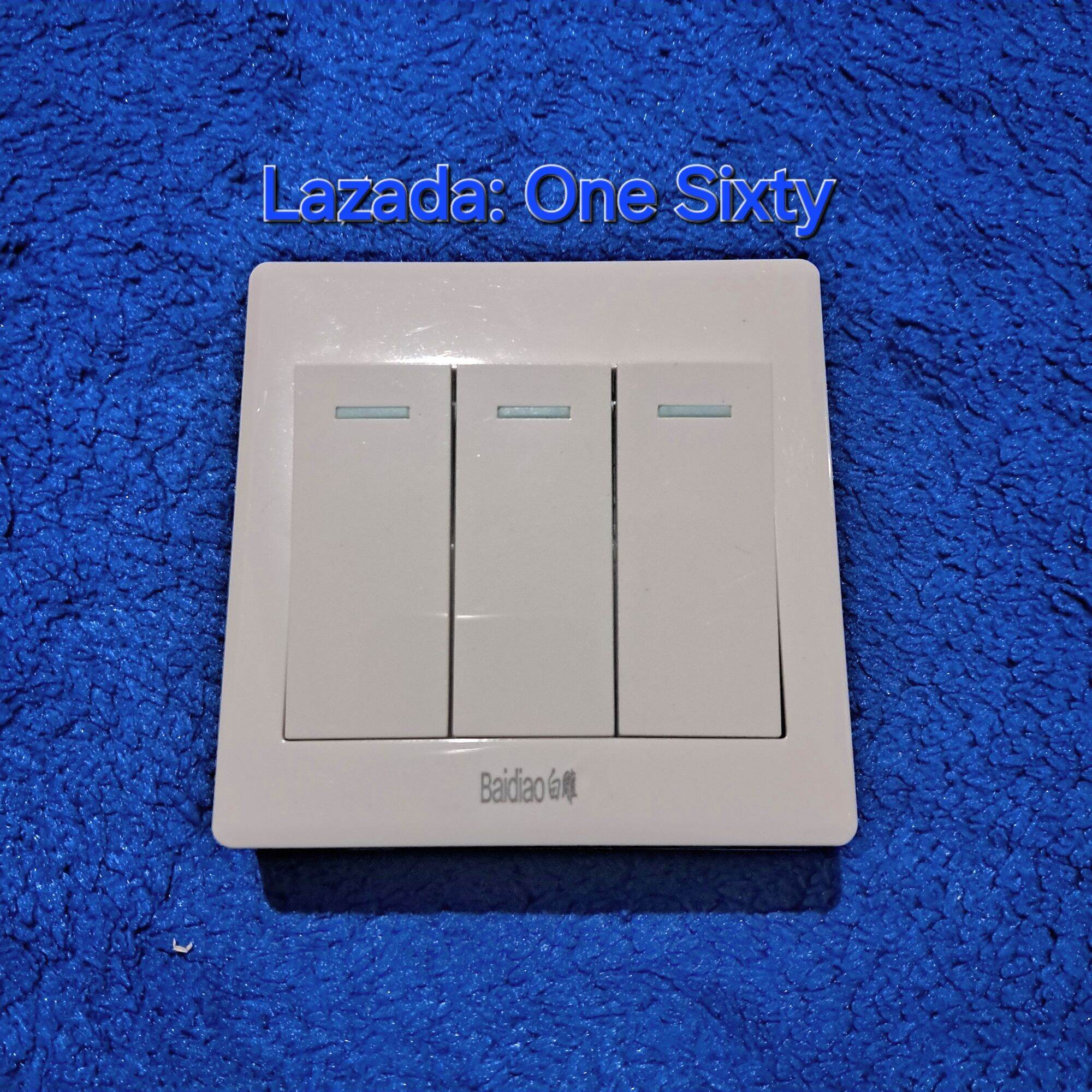 Saklar Triple OB Saklar OutBow Sakelar 3 Tempel Modern Dekor Elegan ...