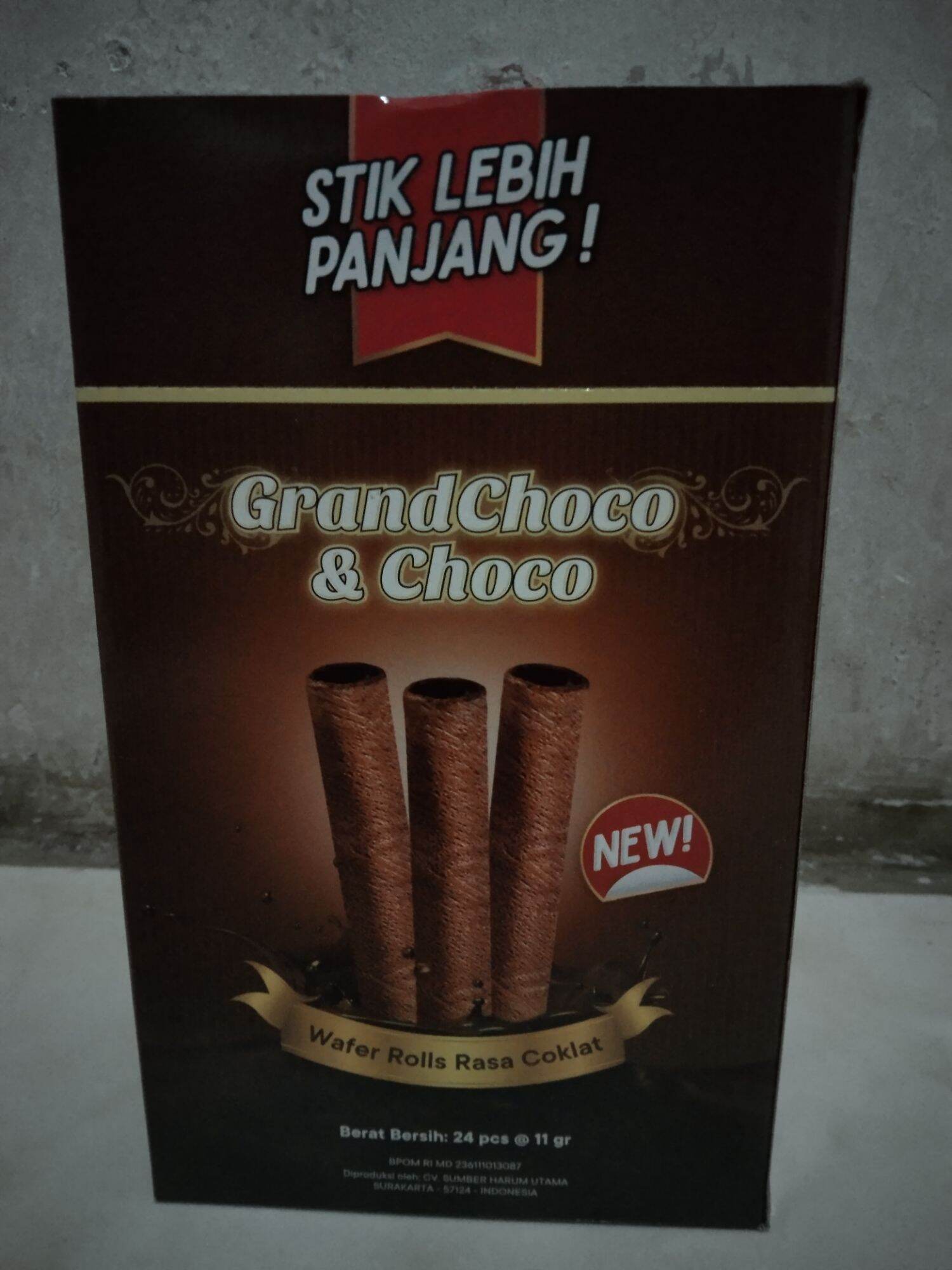 Roti Wafer Roll's grand chocho isi 1 pack 24 pcs berat 9 gr cocok untuk ...