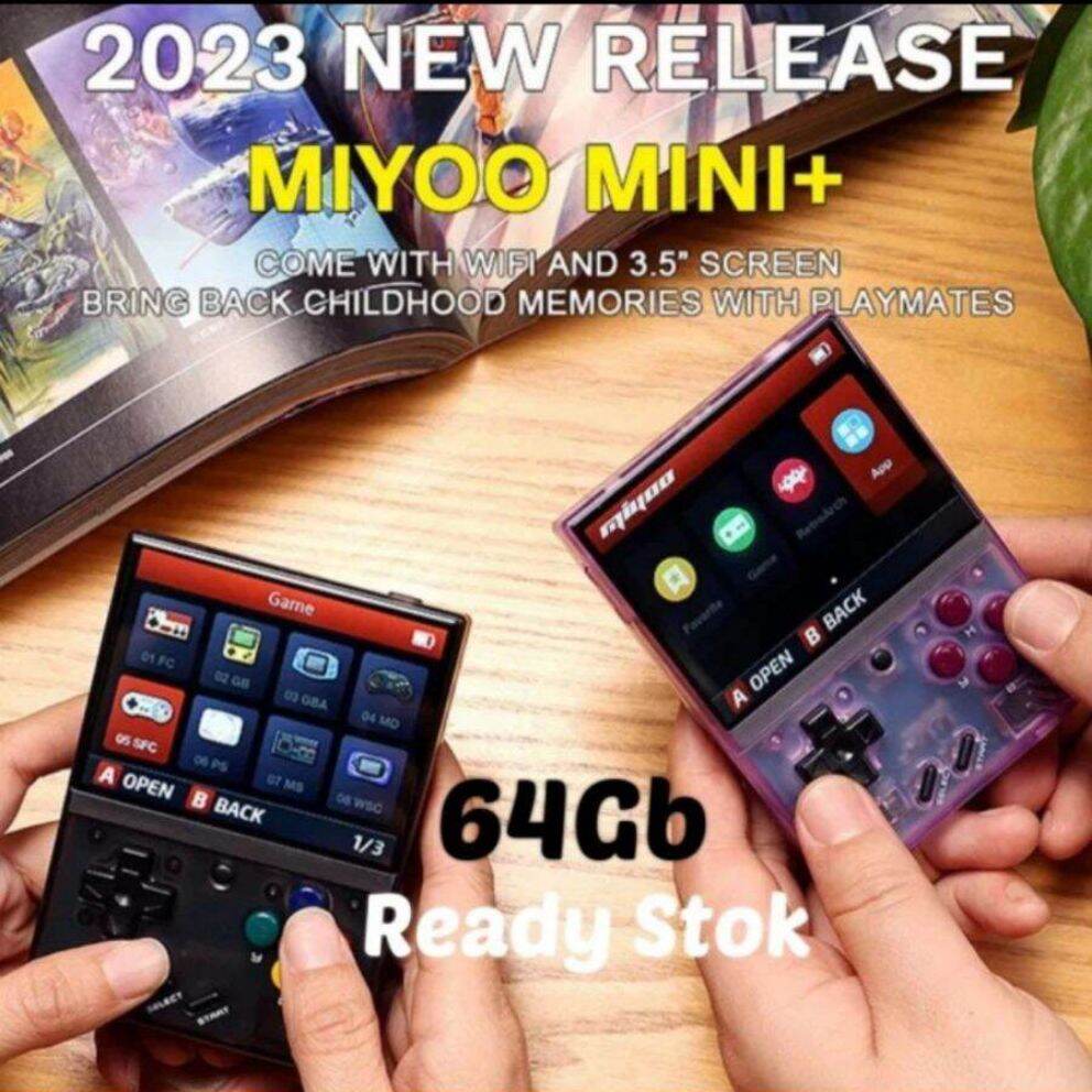 Miyoo Mini Plus + Game Retro Best Gaming 64 gb PS1 GBA Snes Sega ...