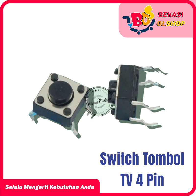 Switch Push Button 4 Pin ISI 5 PCS | Lazada Indonesia
