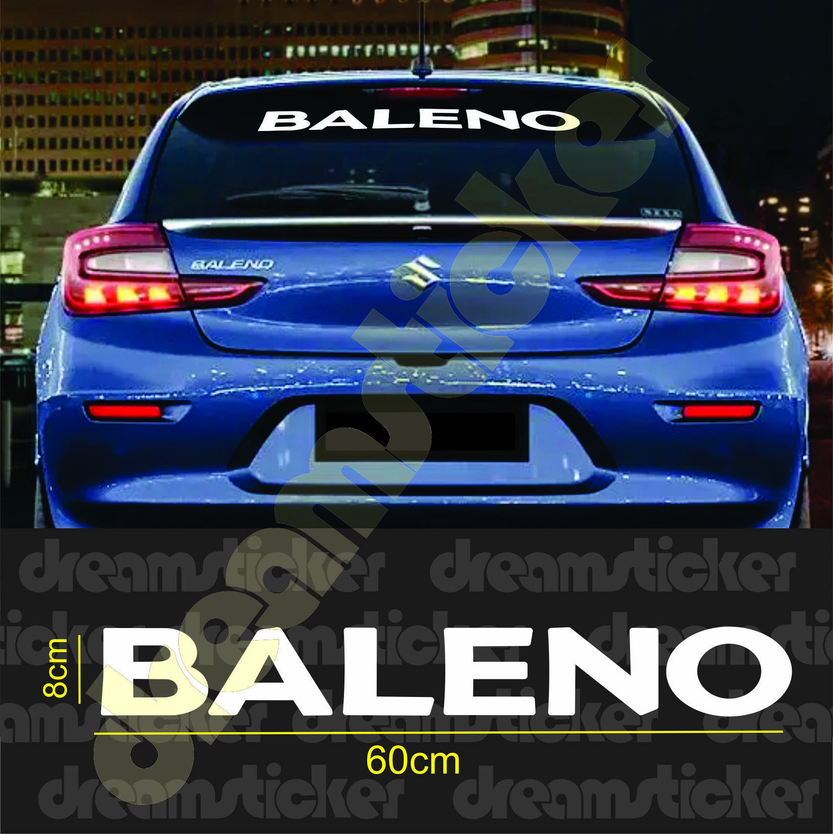 Cutting Sticker Kaca Belakang Mobil Suzuki Baleno Stiker | Lazada Indonesia