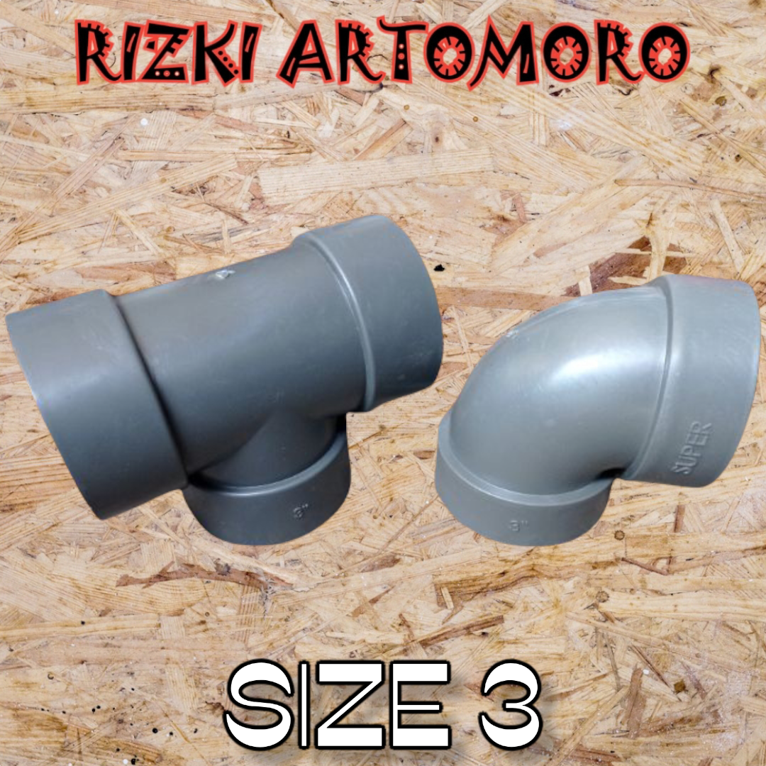 Keni pipa pvc T tee pipa air pvc 3 inch tebal | Lazada Indonesia