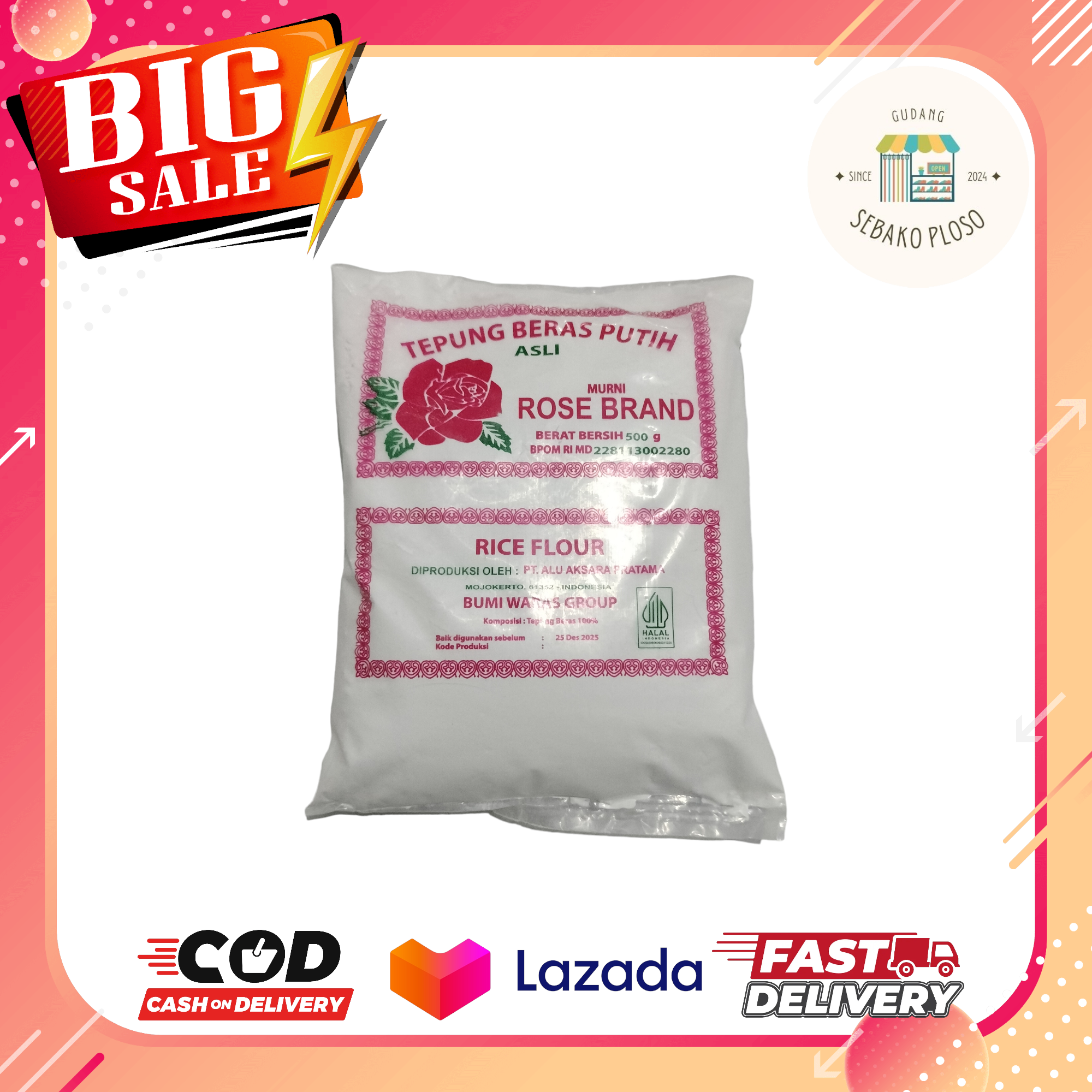 Tepung Beras Rose Brand Kemasan 500Gr Original | Lazada Indonesia