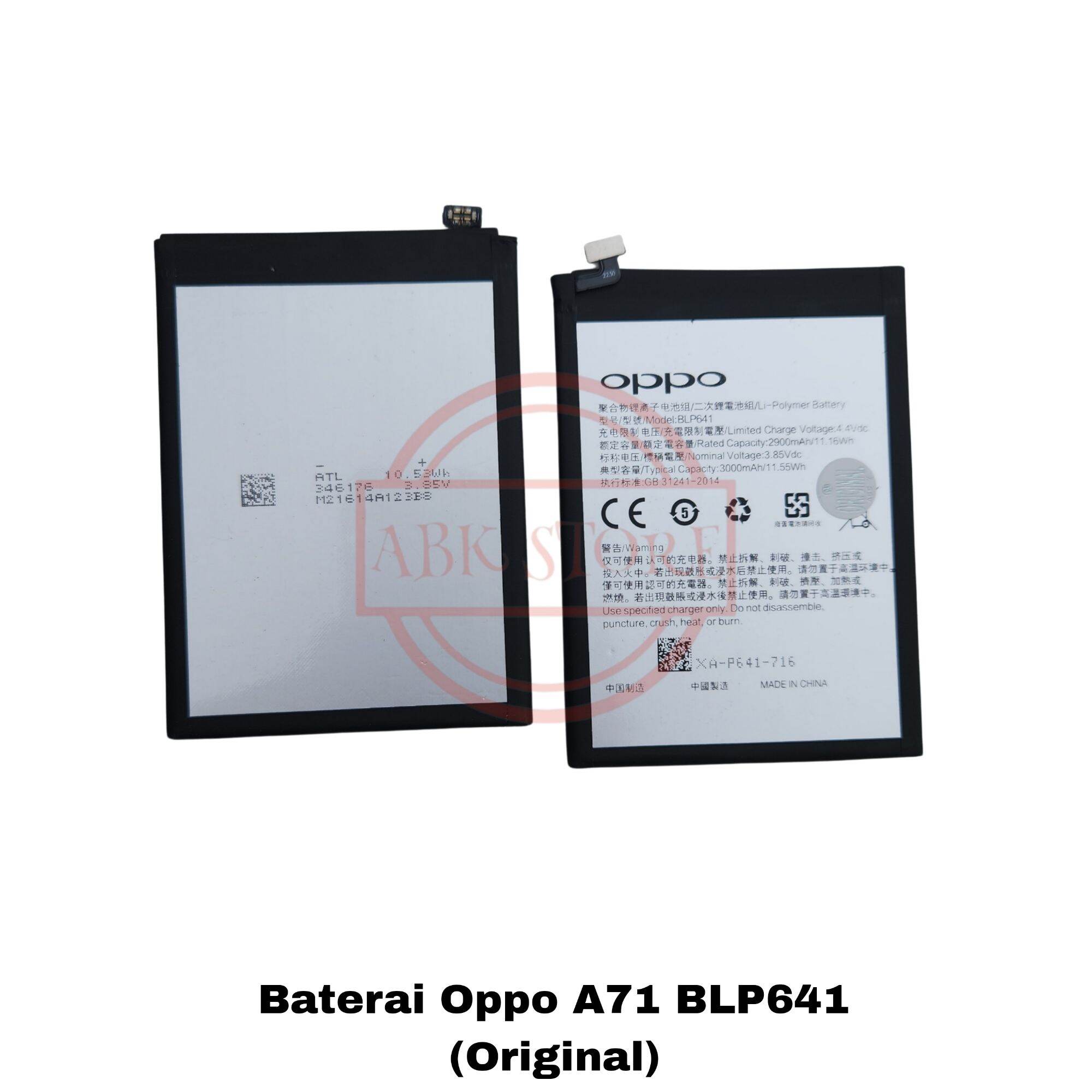 BATERAI BATTERY BLP641 FOR OPPO A71 ORIGINAL | Lazada Indonesia