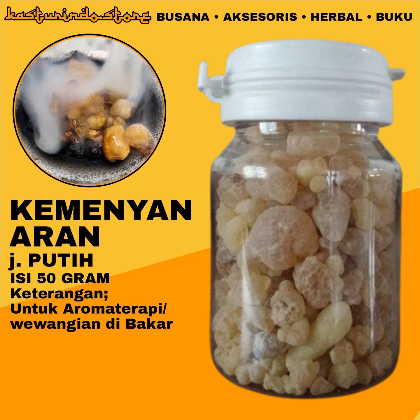 Luban Mustaki Super Kemenyan Arab Putih 50 Gram Dupa Bukhur Buhur ...